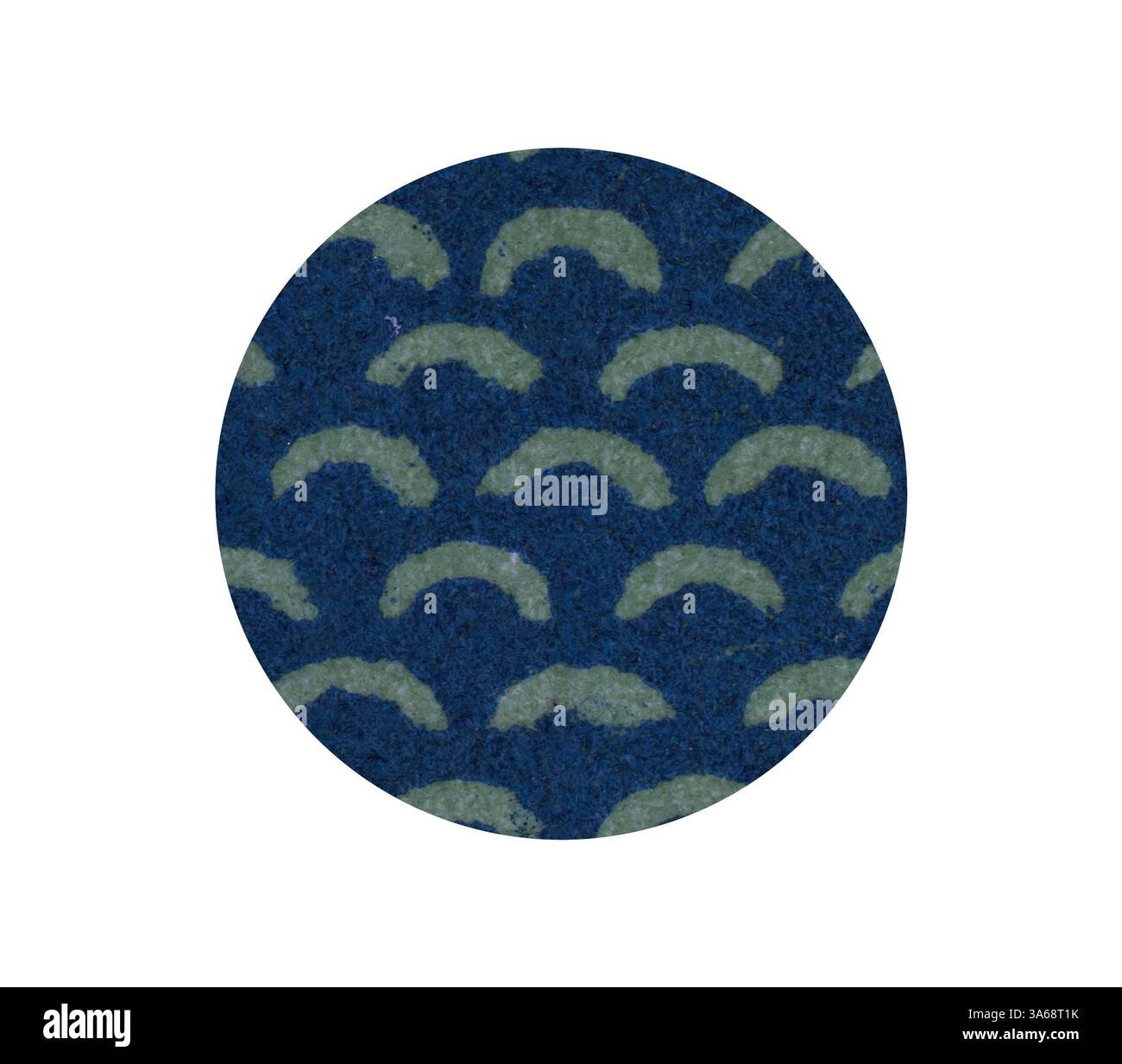 A circular design featuring a repeating pattern of curved shapes in ...