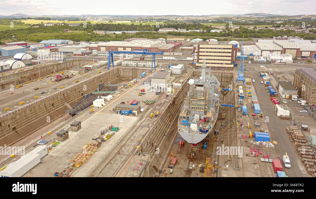 Rosyth, Scotland, UK: HMS Scott (H131) is the largest survey vessel in ...