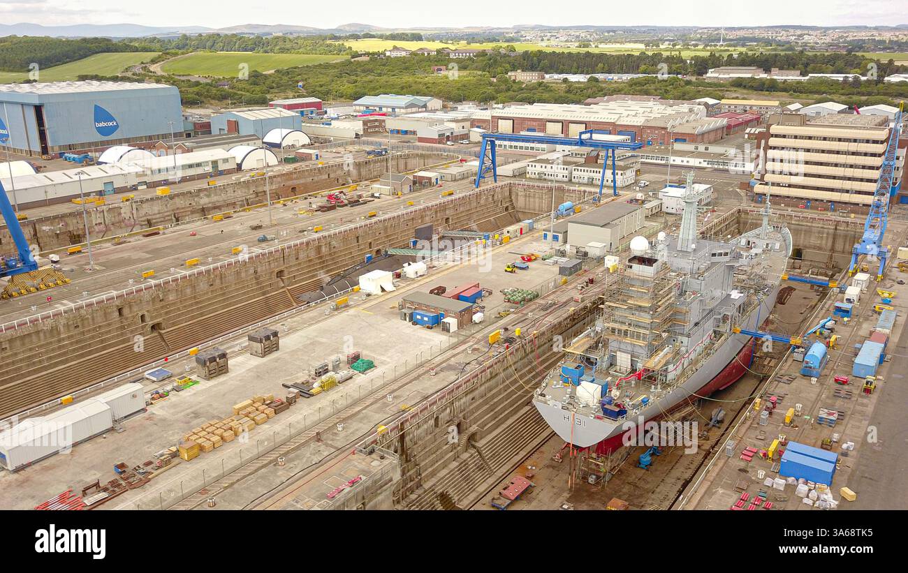 Rosyth, Scotland, UK: HMS Scott (H131) is the largest survey vessel in ...