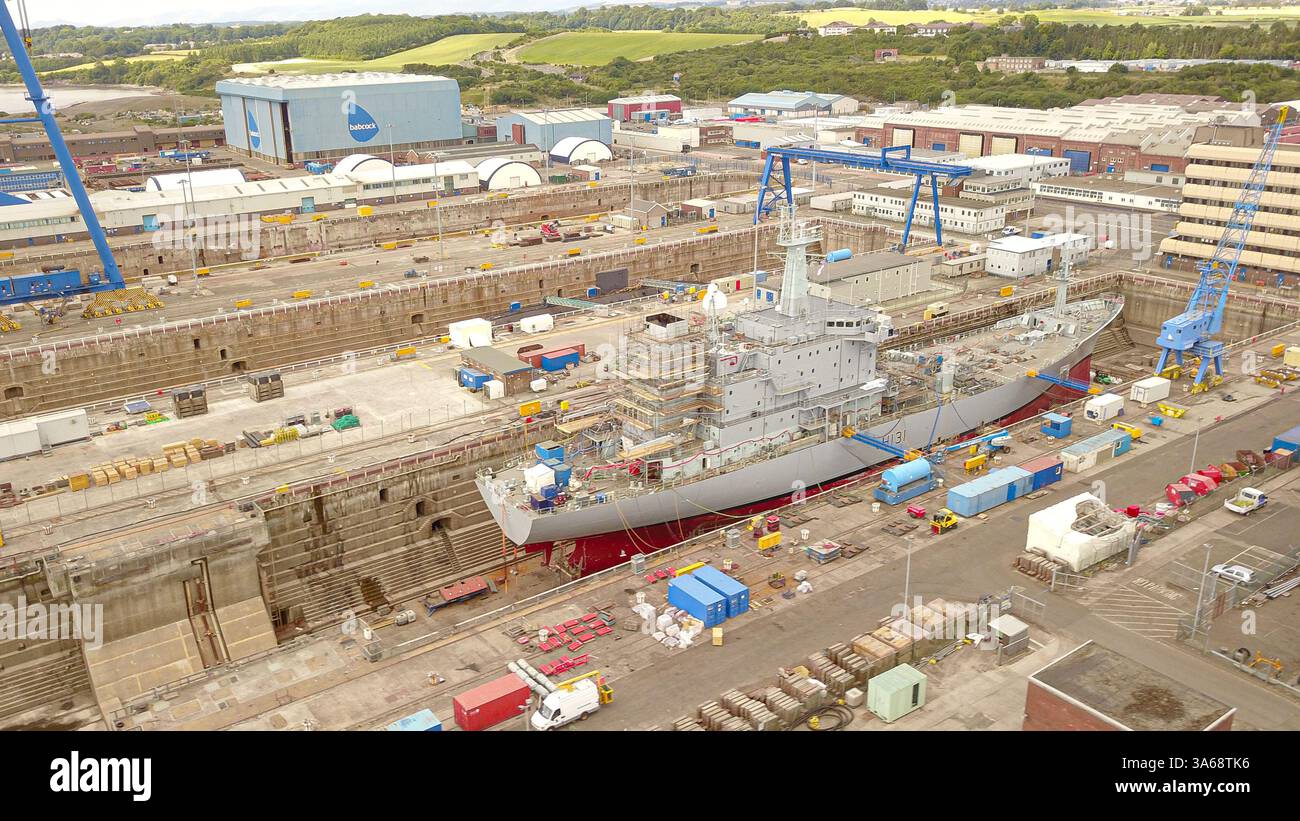 Rosyth, Scotland, UK: HMS Scott (H131) is the largest survey vessel in ...