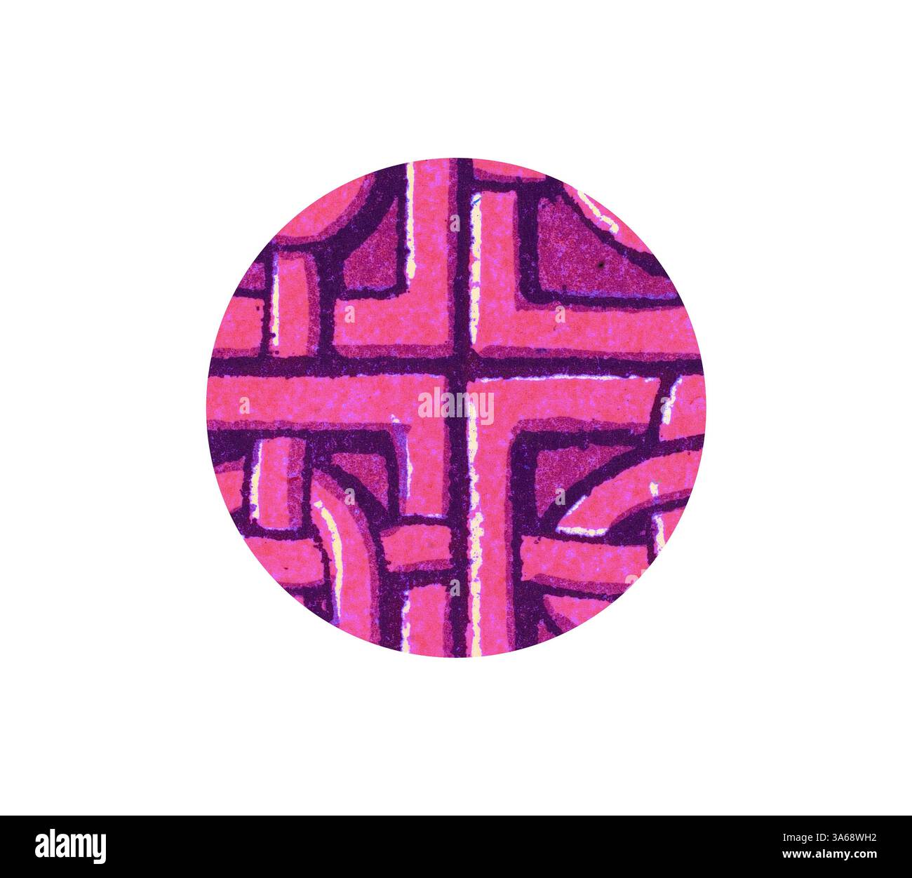 A vibrant, intricate pattern featuring interwoven lines and geometric ...