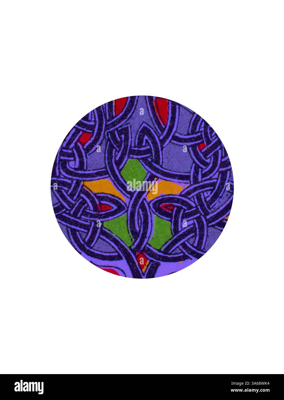 An intricate pattern featuring interwoven loops and knots in vibrant ...