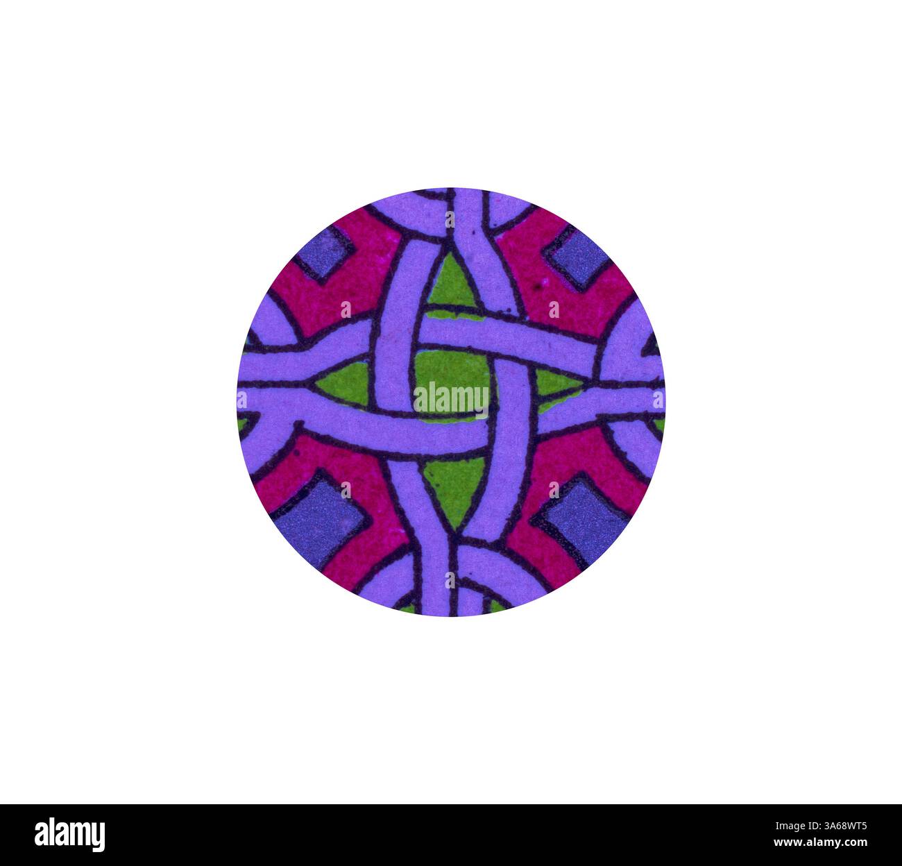 Intertwining patterns in vibrant shades of pink hi-res stock ...