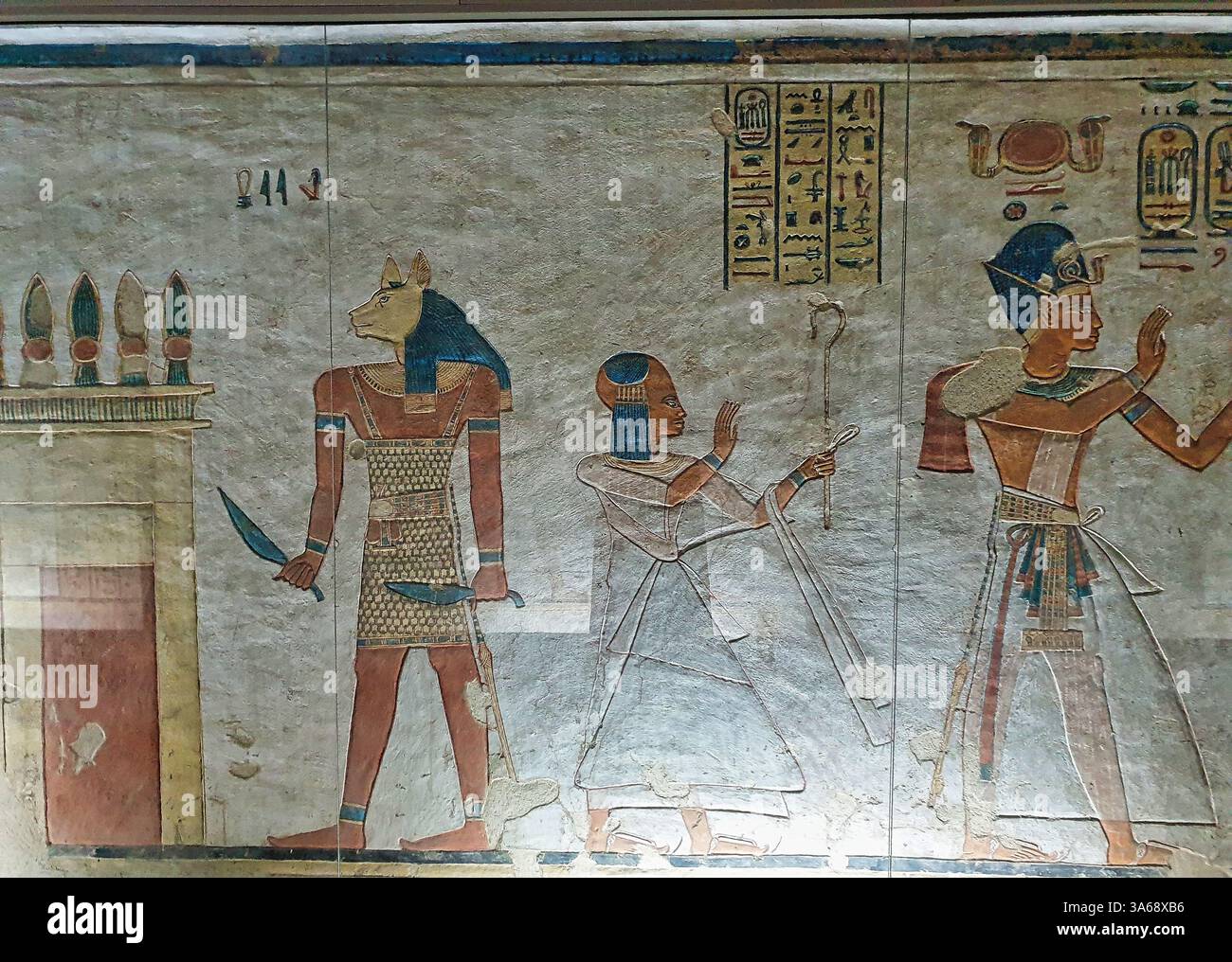 Wall relief from Book of the dead with the guardian god - My the Cat ...
