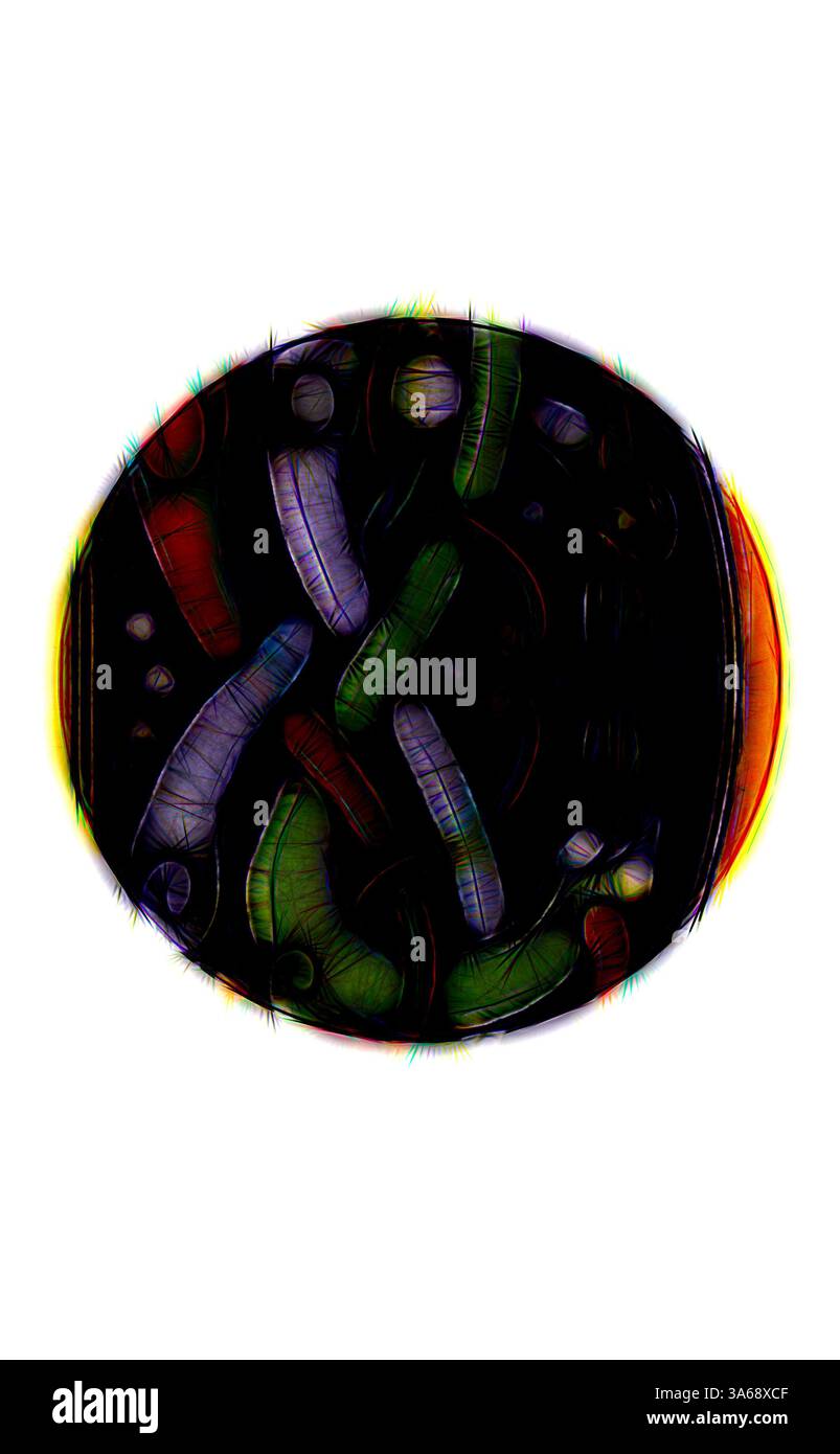 Abstract representation of microorganisms hi-res stock photography and ...