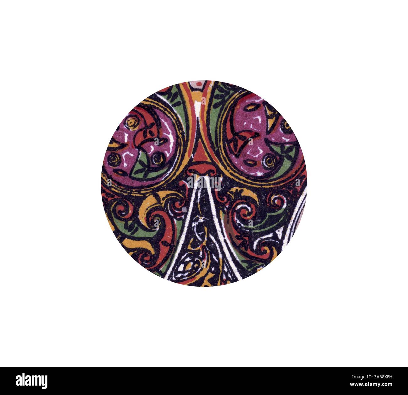 An intricate circular design featuring vibrant colors and elaborate ...