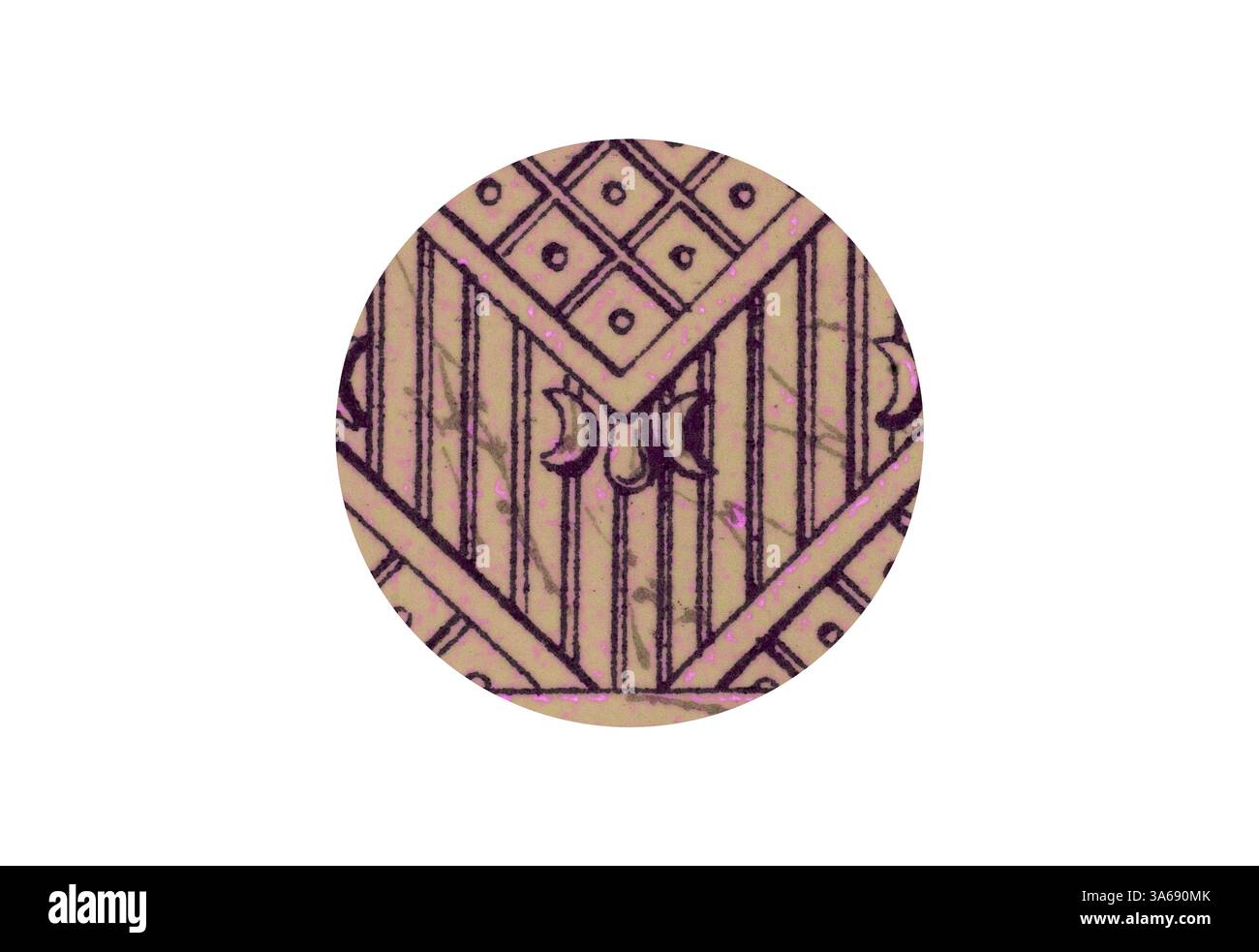 Intricate geometric patterns intertwine with crescent motifs, creating ...