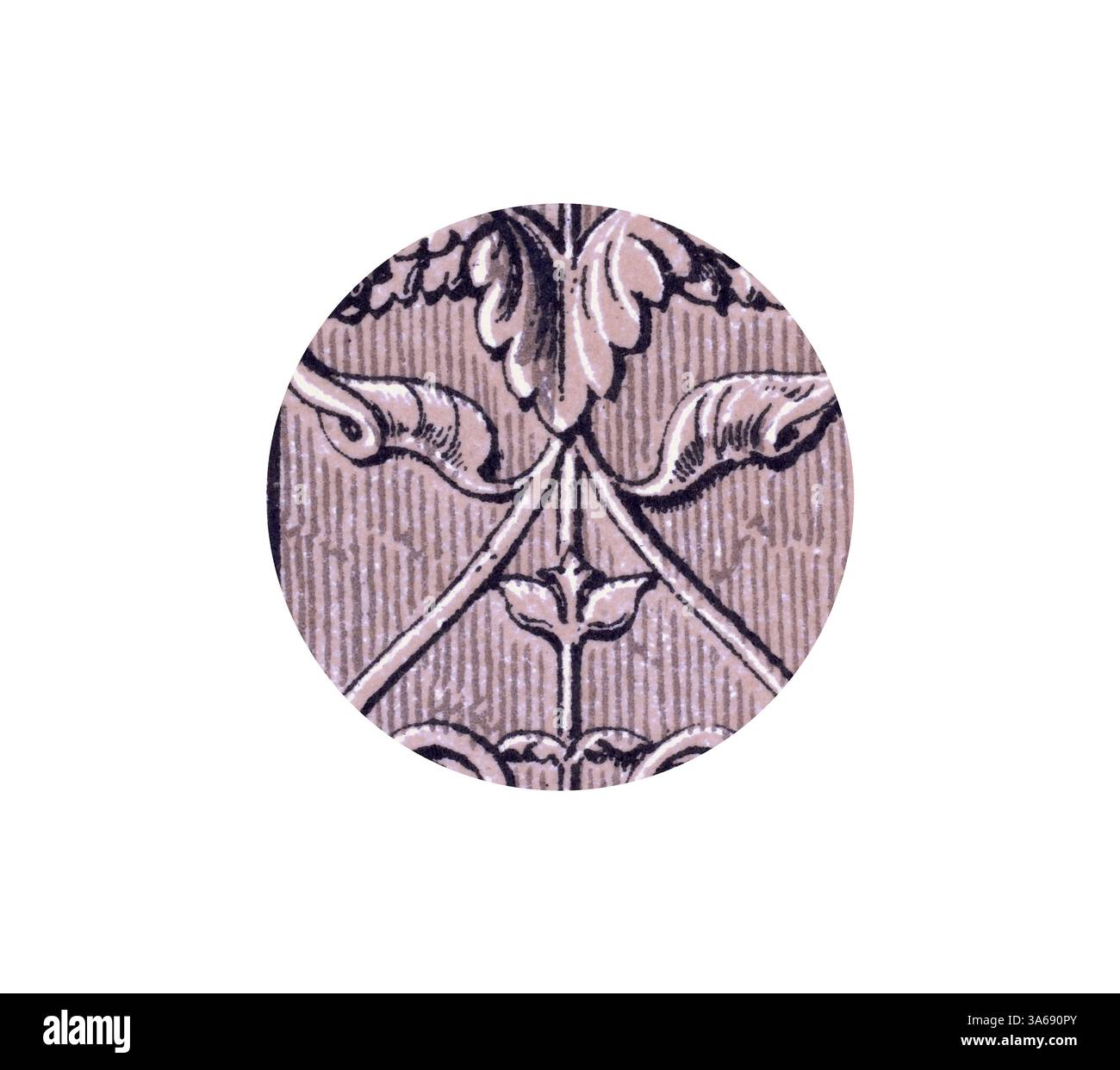 An intricate floral pattern featuring delicate vines and leaves ...