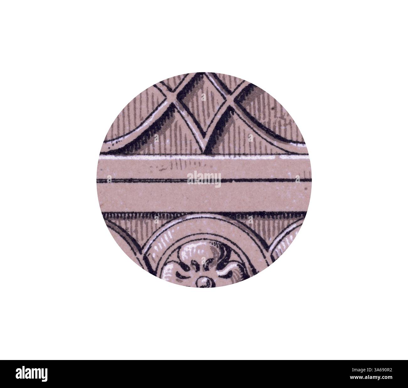 An intricate circular design featuring geometric patterns and floral ...