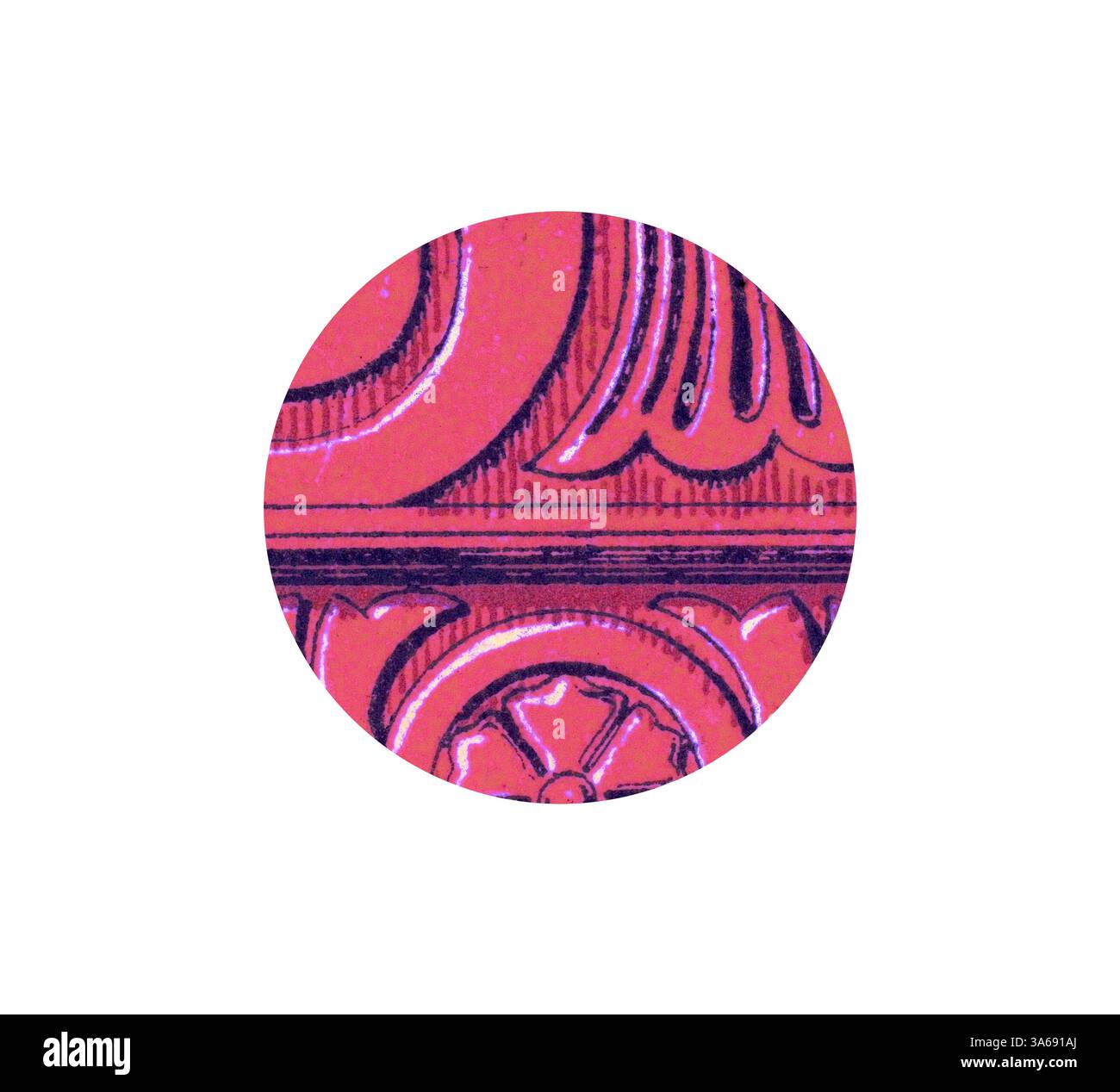 A circular design featuring intricate patterns and ornamental details ...