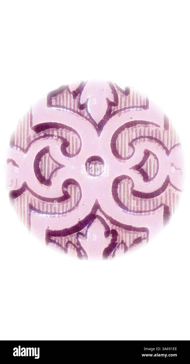 An intricate oval design featuring swirling patterns and ornate details ...