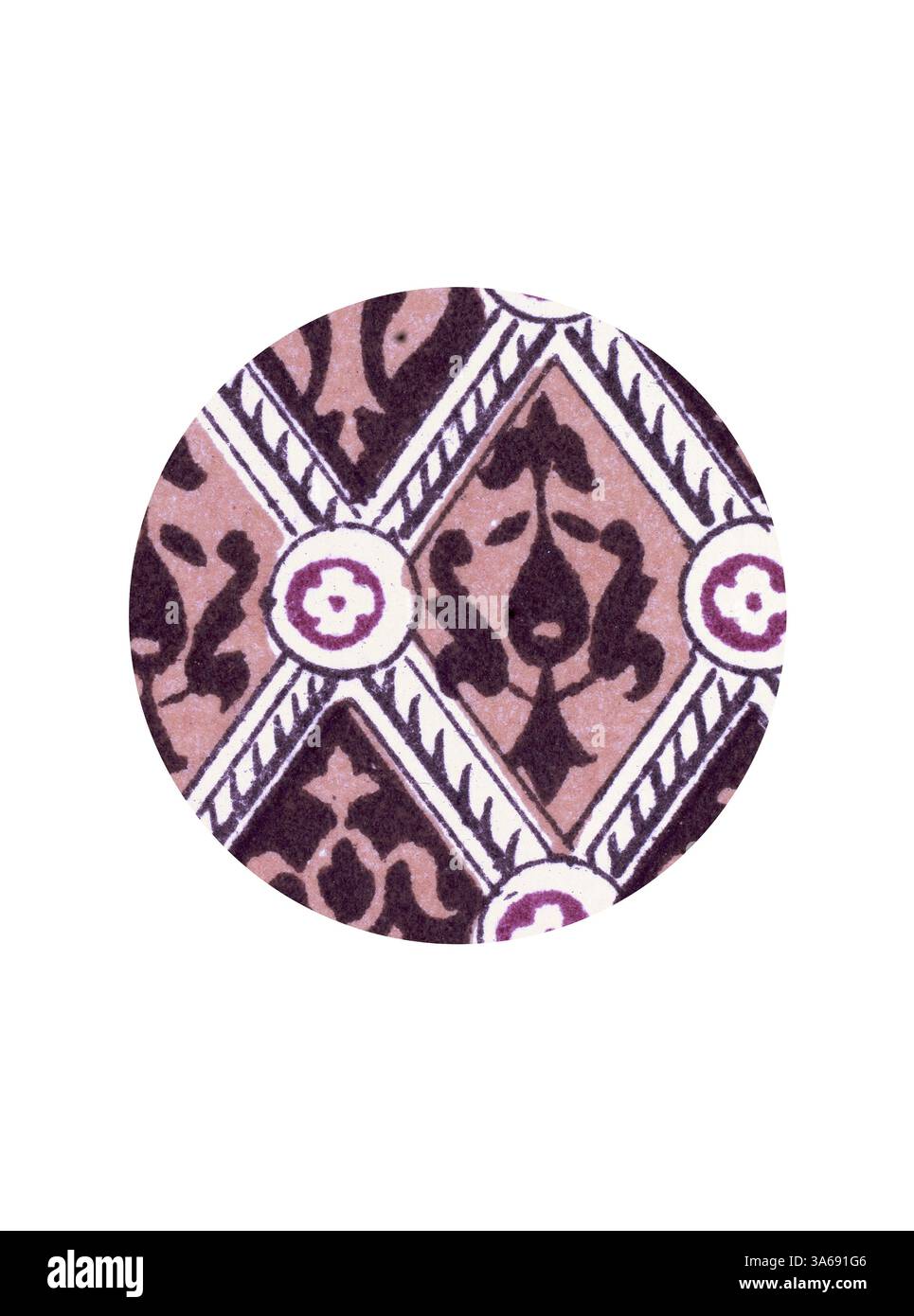 Repeating pattern of stylized floral motifs in rich colors hi-res stock ...