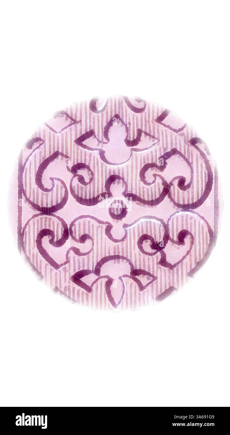 A decorative pattern featuring intricate swirls and motifs, arranged in ...