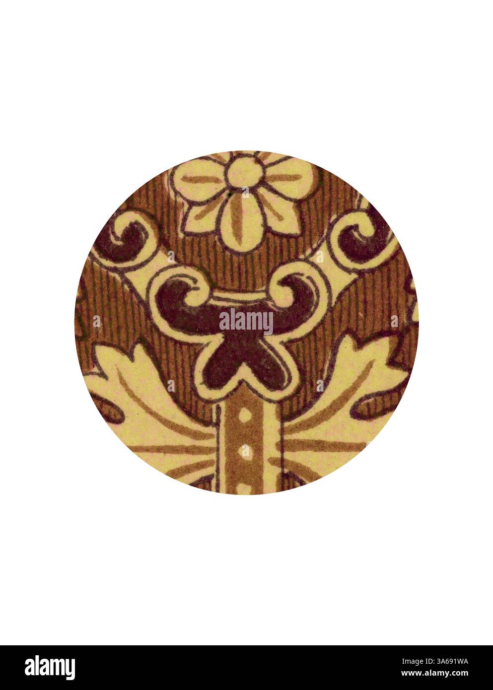 A detailed pattern featuring floral motifs and ornate shapes ...