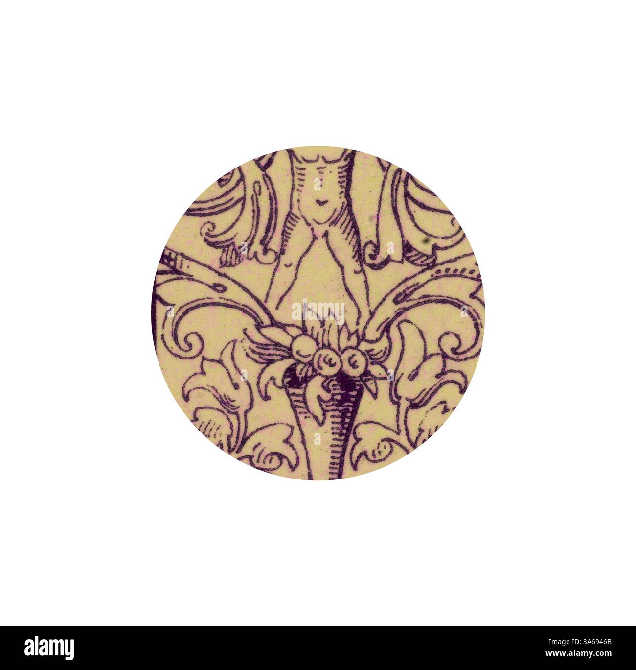 Stylized human figure amidst ornate detailing hi-res stock photography ...