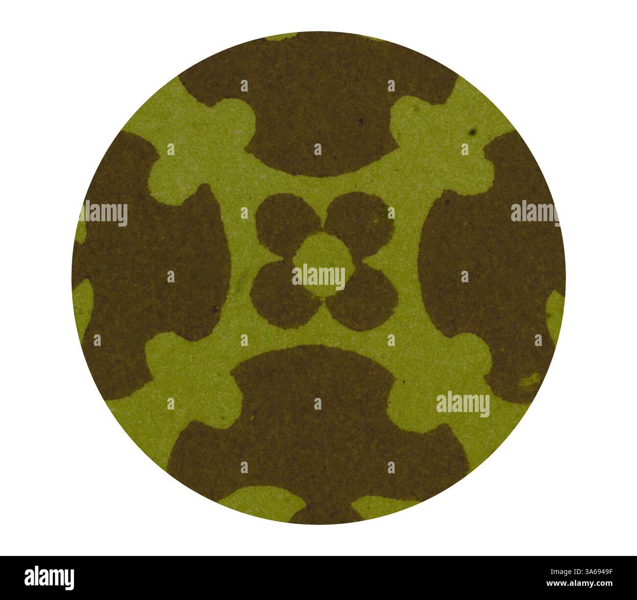 Interlocking floral shapes in earthy green hi-res stock photography and ...
