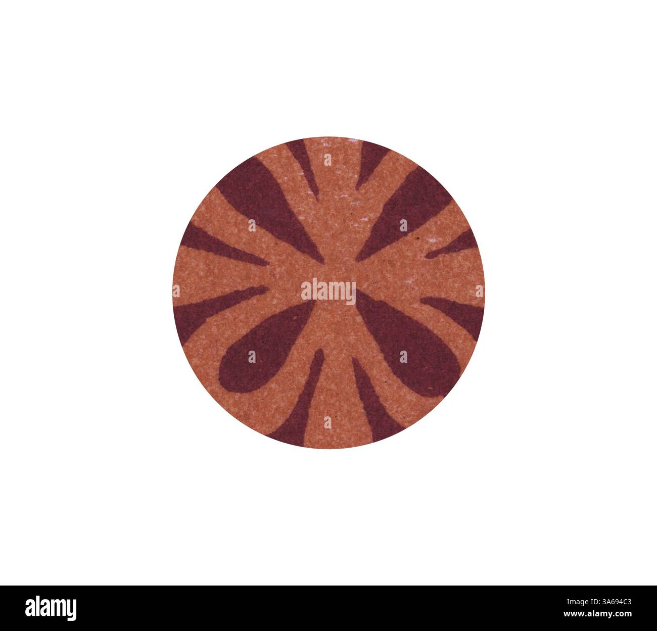 A circular design featuring a floral pattern with alternating light and ...