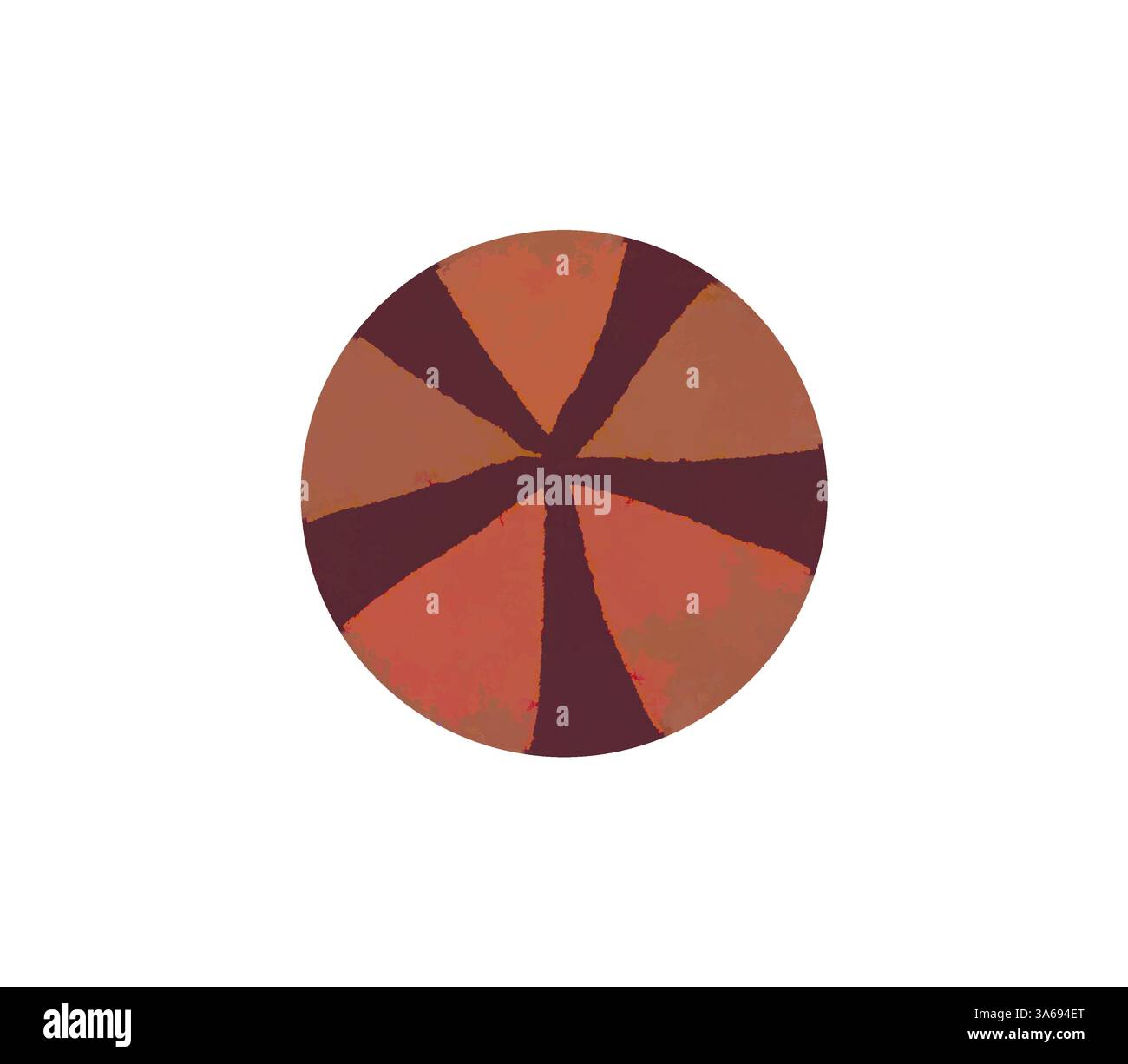 A Circular Design Featuring Alternating Triangular Segments In Warm Earth Tones Creating A