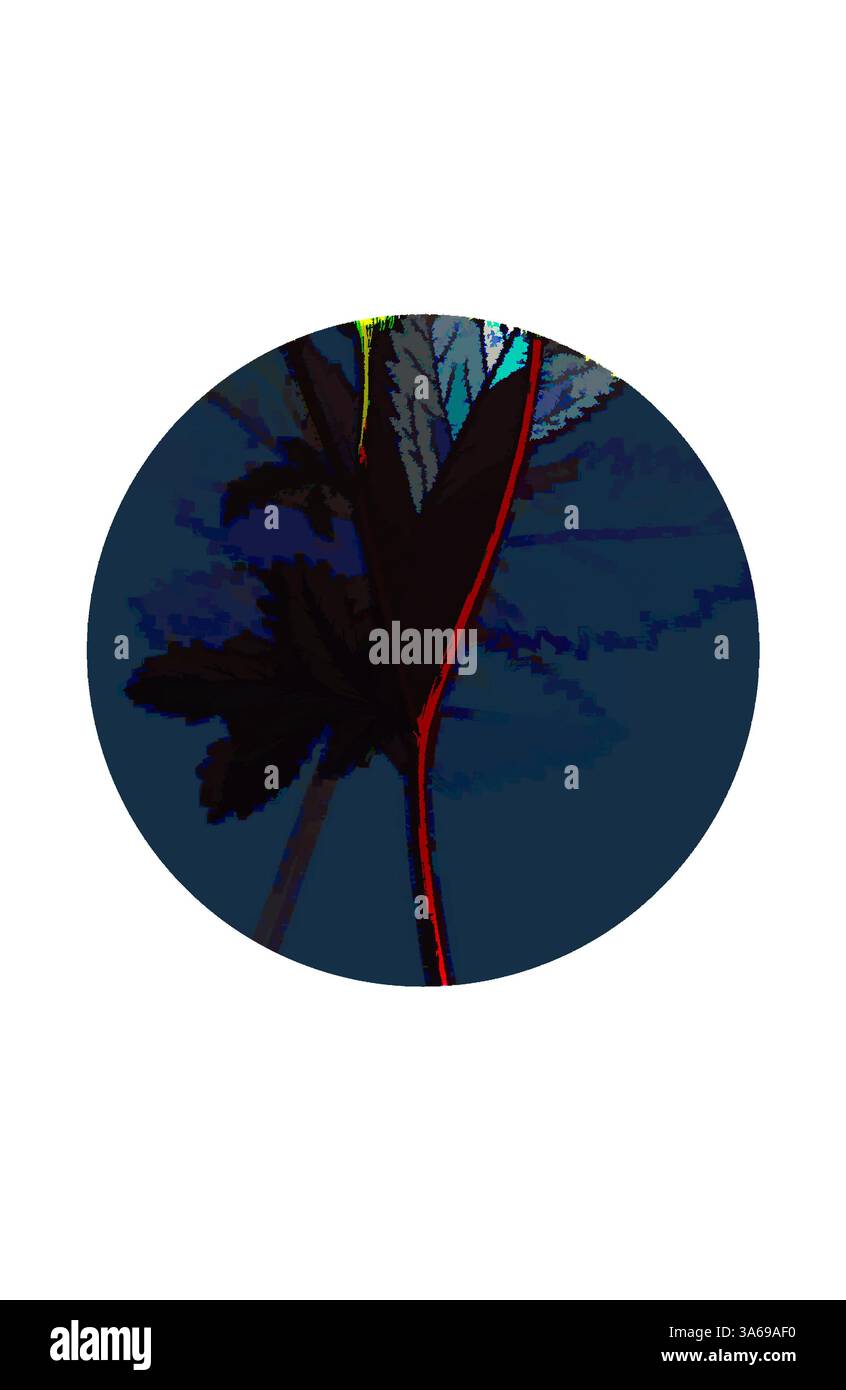 A close-up view of a vibrant leaf featuring deep hues and striking red ...