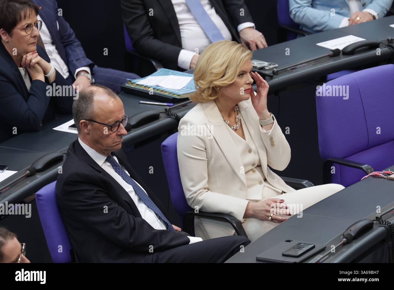 Friedrich Merz, Vorsitzender der CDU und Vorsitzender der CDU-Bundestagsfraktion, Julia ...