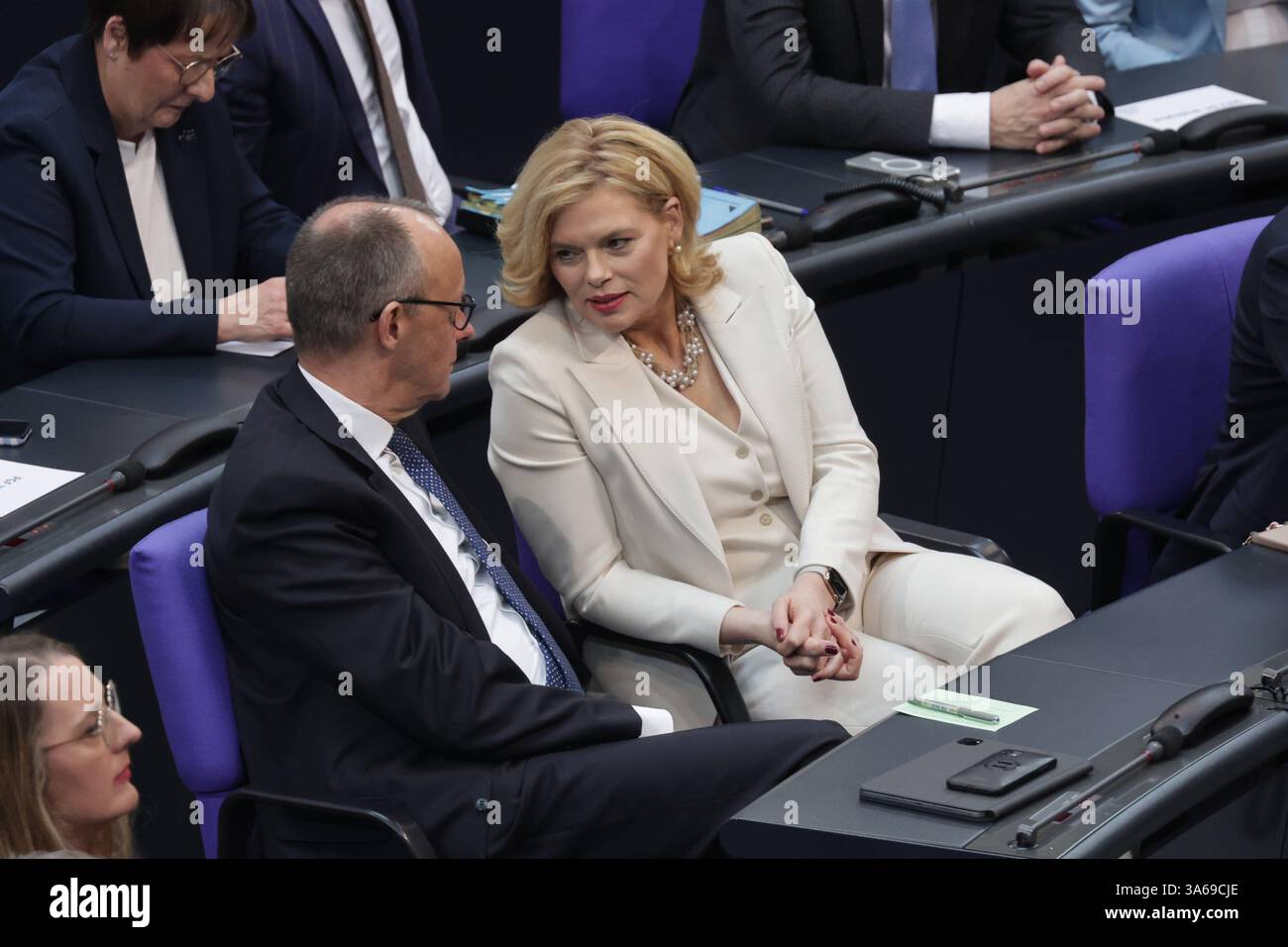 Friedrich Merz, Vorsitzender der CDU und Vorsitzender der CDU-Bundestagsfraktion, Julia ...