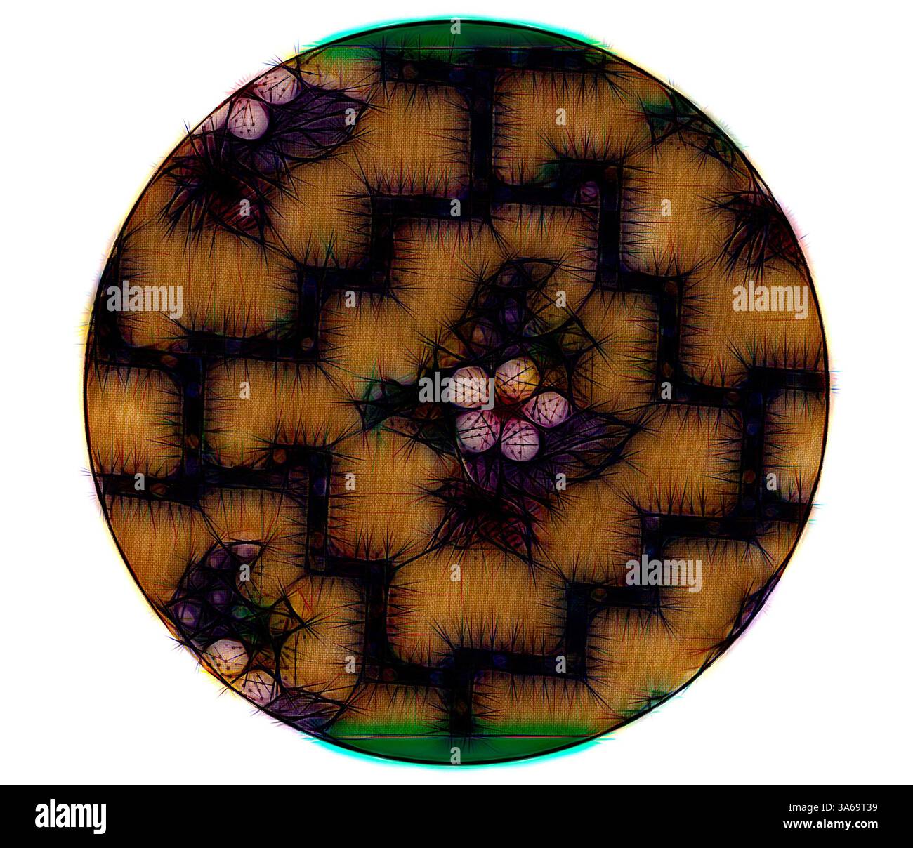 Central cluster of rounded shapes surrounded hi-res stock photography ...