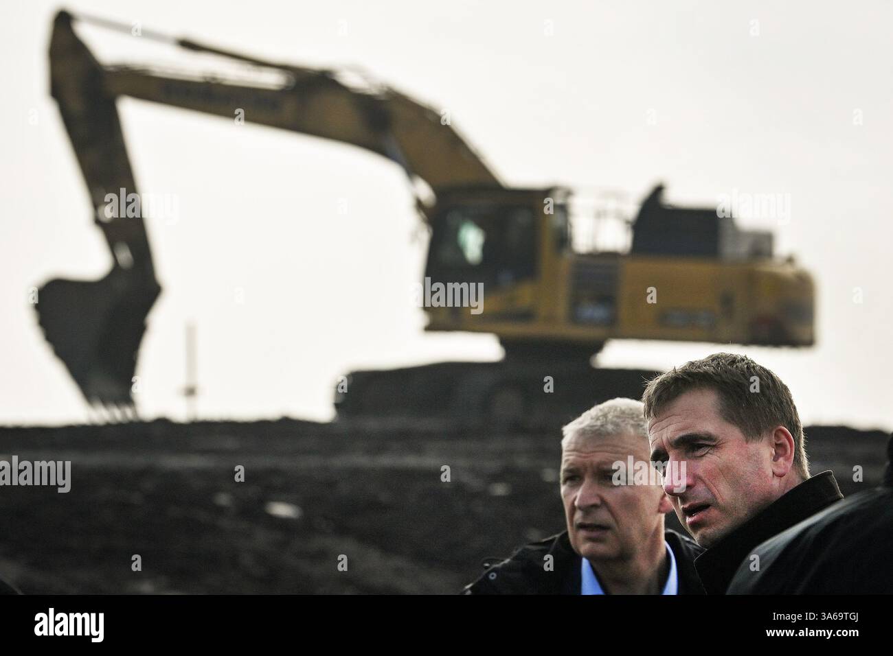 Ostrava, Czech Republic. 25th Mar, 2025. Remediation of the heap, spoil ...
