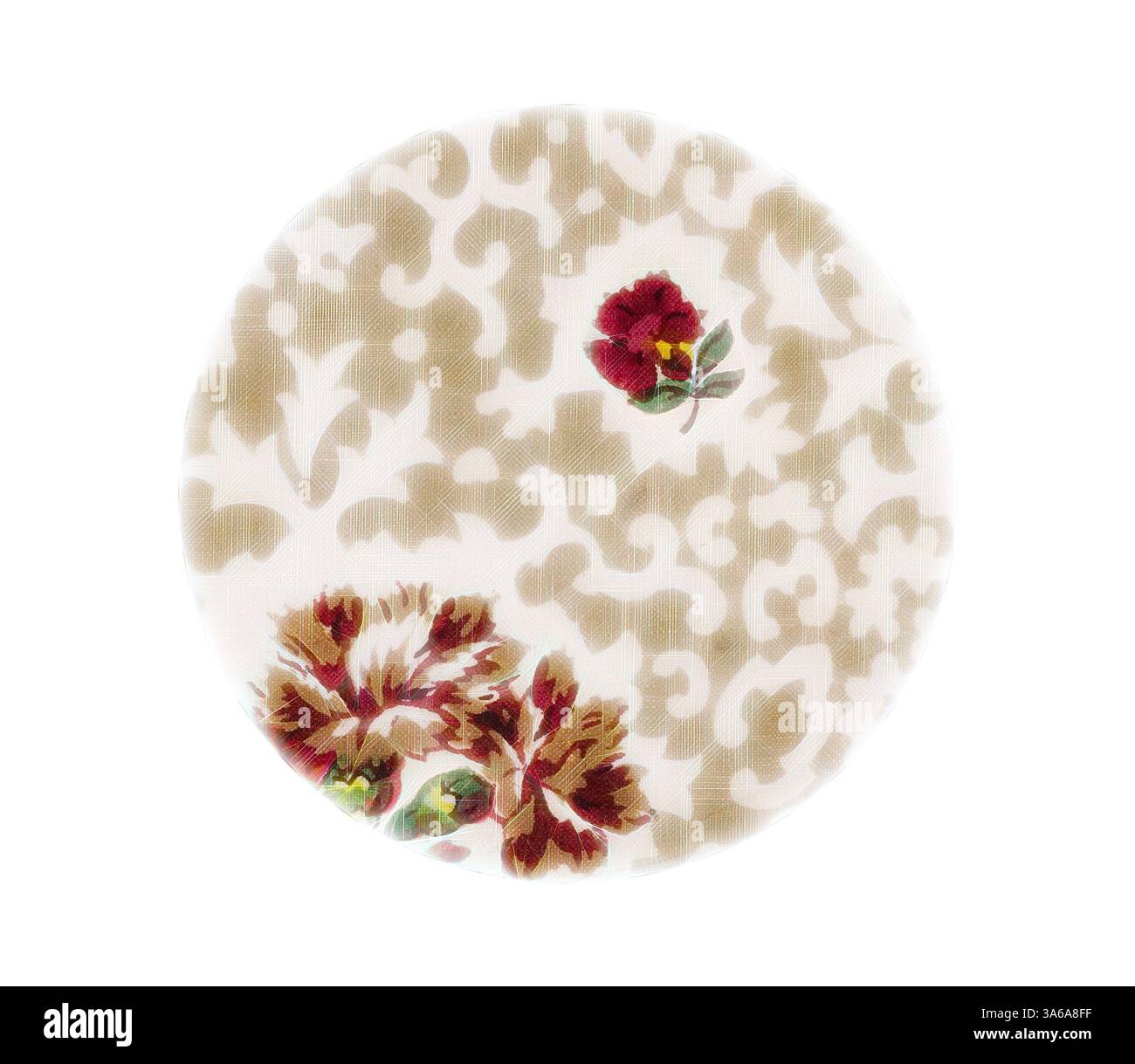 A beautifully patterned circular plate featuring intricate designs in ...