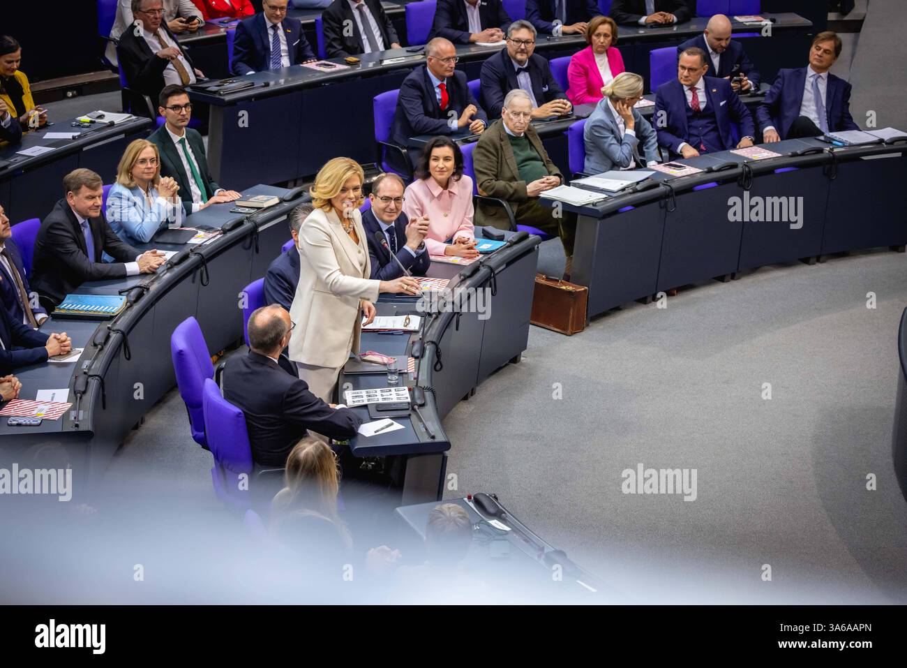 Julia Kloeckner, CDU/CSU, wird zur Bundestagspraesidentin gewaehlt in Berlin, 25.03.2025. Berlin ...