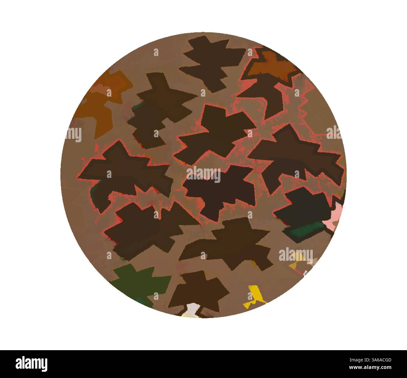 Overlapping forms in earthy tones Cut Out Stock Images & Pictures - Alamy