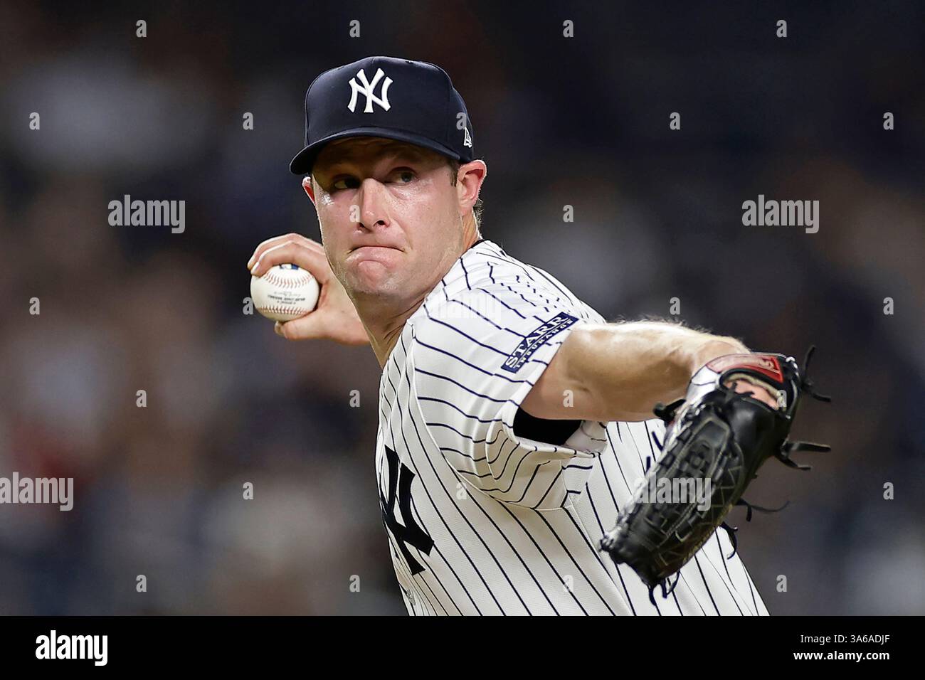FILE - New York Yankees pitcher Gerrit Cole (45) throws against the ...