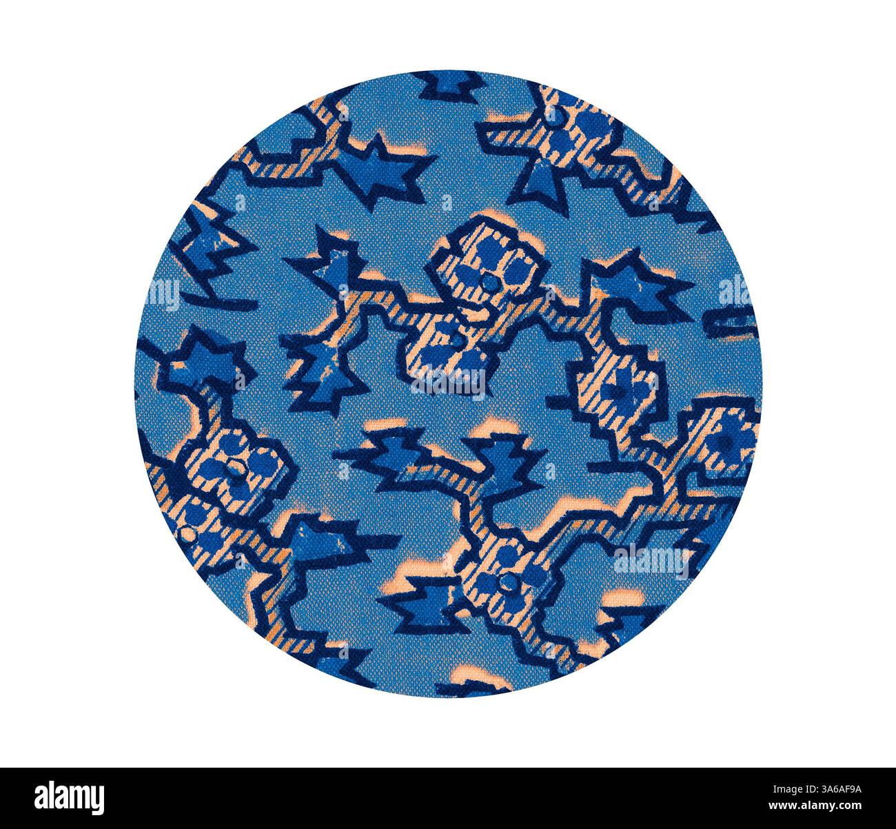 Dynamic pattern of bold blue shapes Cut Out Stock Images & Pictures - Alamy