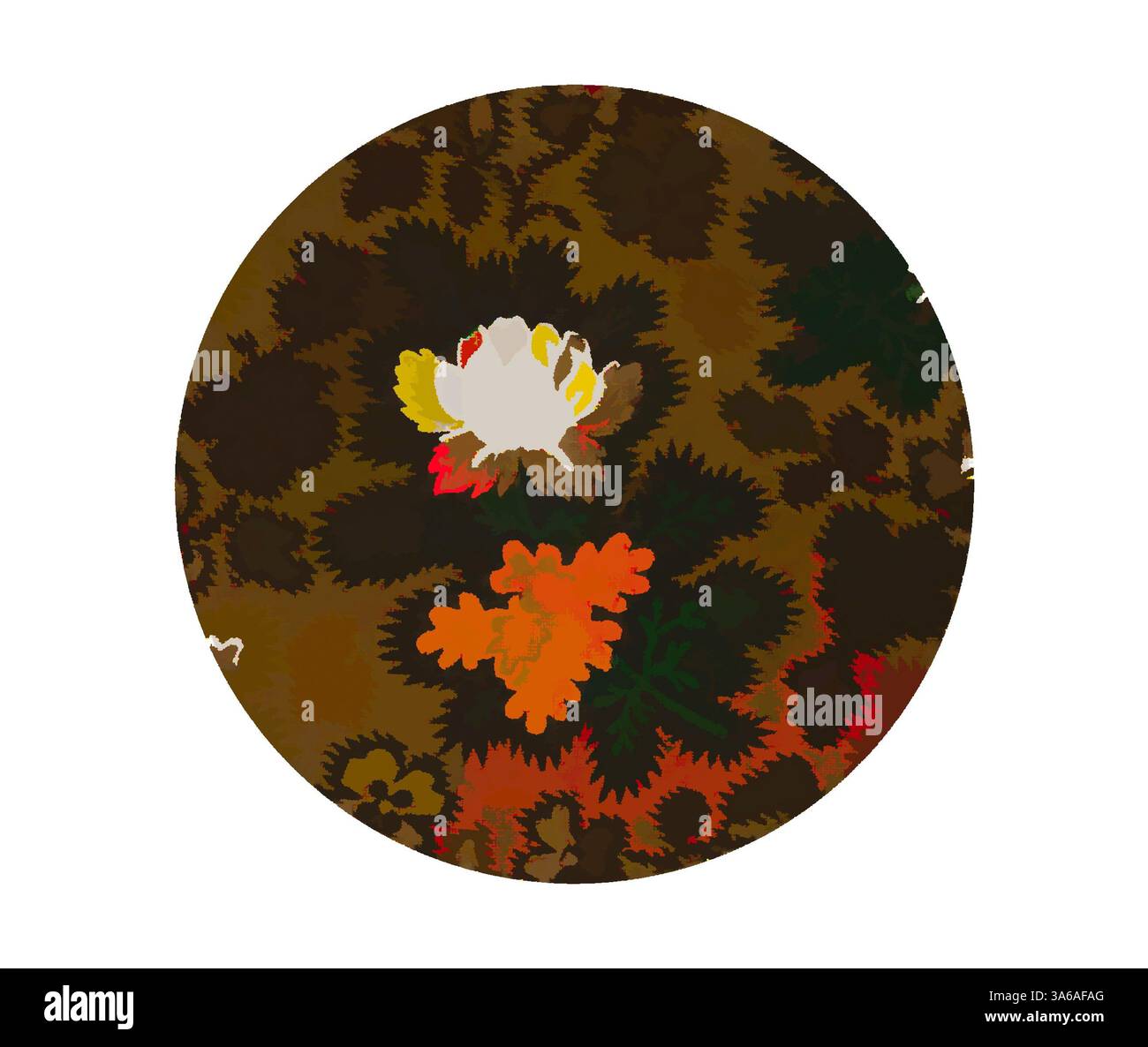 A vibrant floral arrangement featuring a striking white flower at the ...