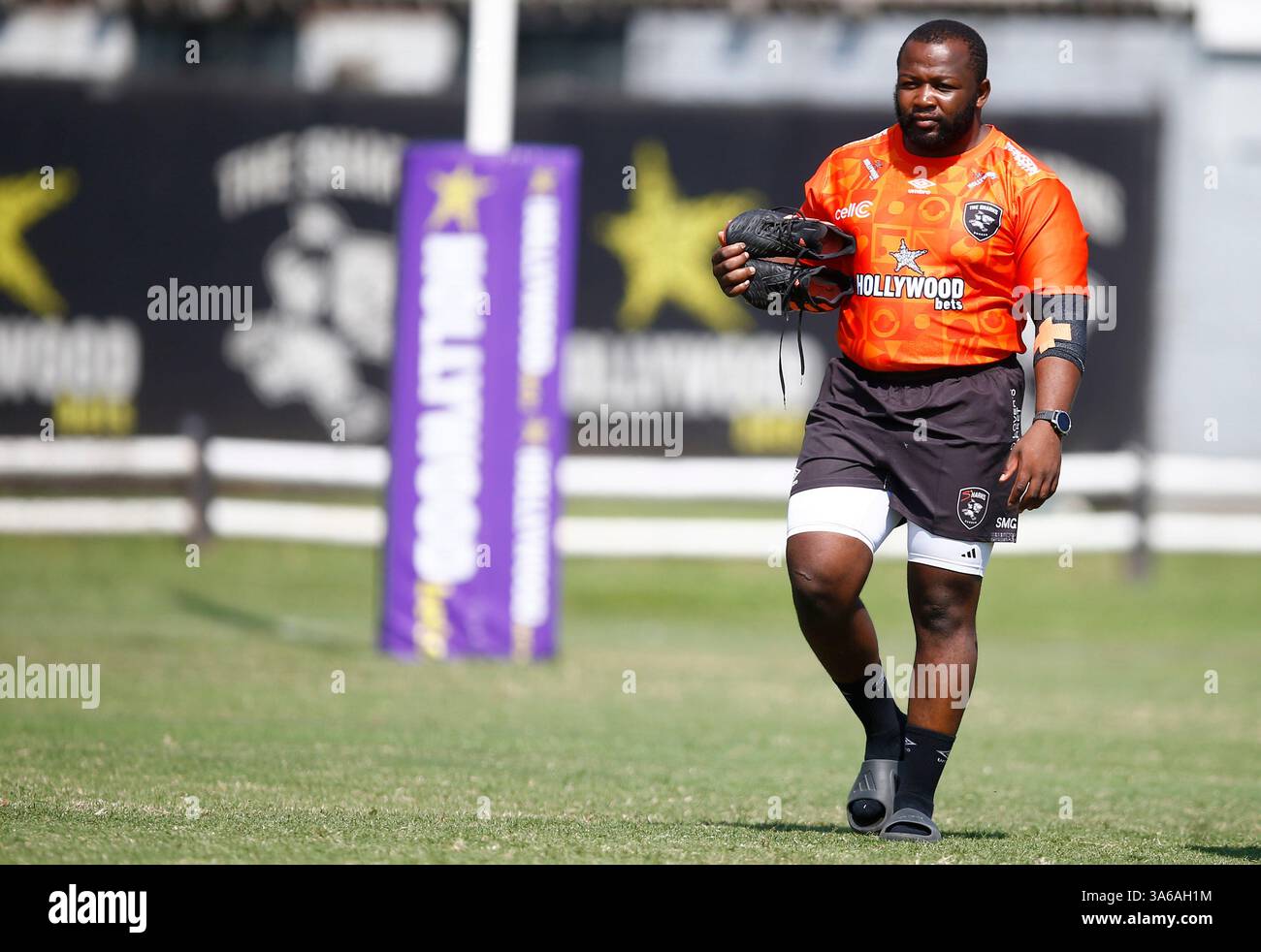 DURBAN, SOUTH AFRICA - MARCH 25: Ox Nche of the Hollywoodbets Sharks ...