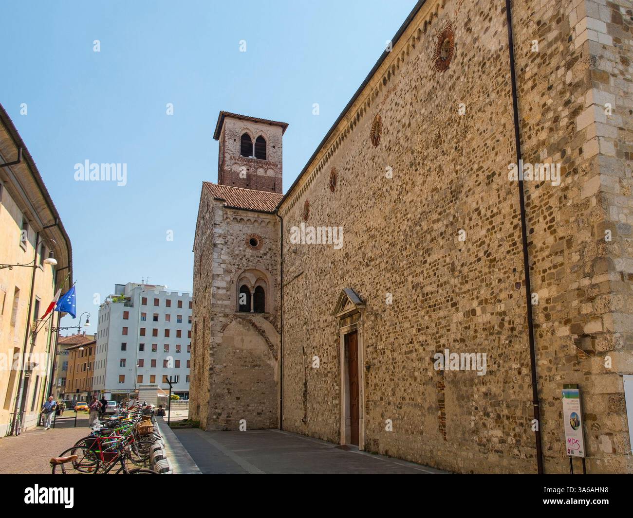 Udine, Italy - July 9th 2024. The historic Chiesa di San Francesco or ...