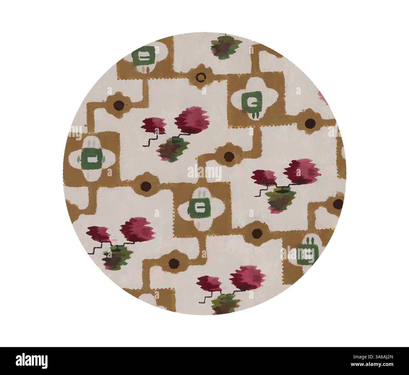 Floral motifs in soft tones Cut Out Stock Images & Pictures - Alamy