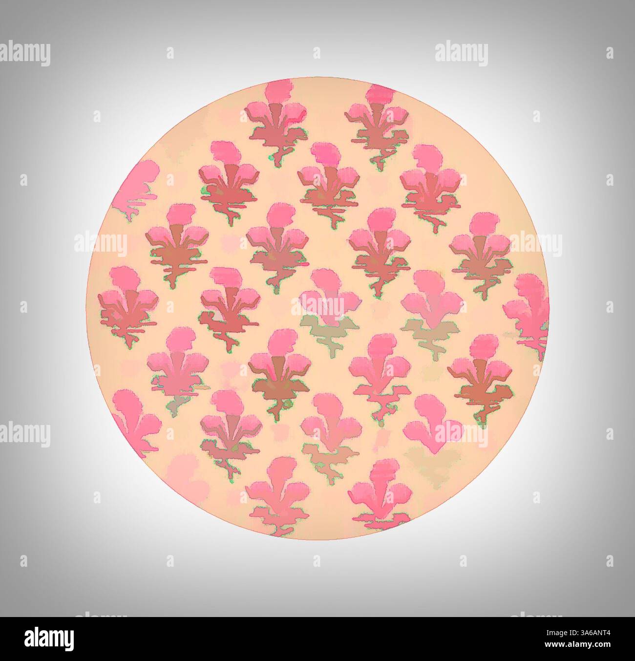 Repetitive pattern of stylized flowers in shades of pink hi-res stock ...