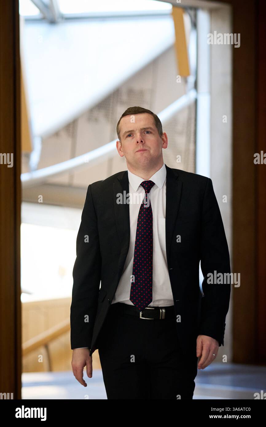 Edinburgh Scotland, UK 25 March 2025. Douglas Ross MSP at the Scottish ...