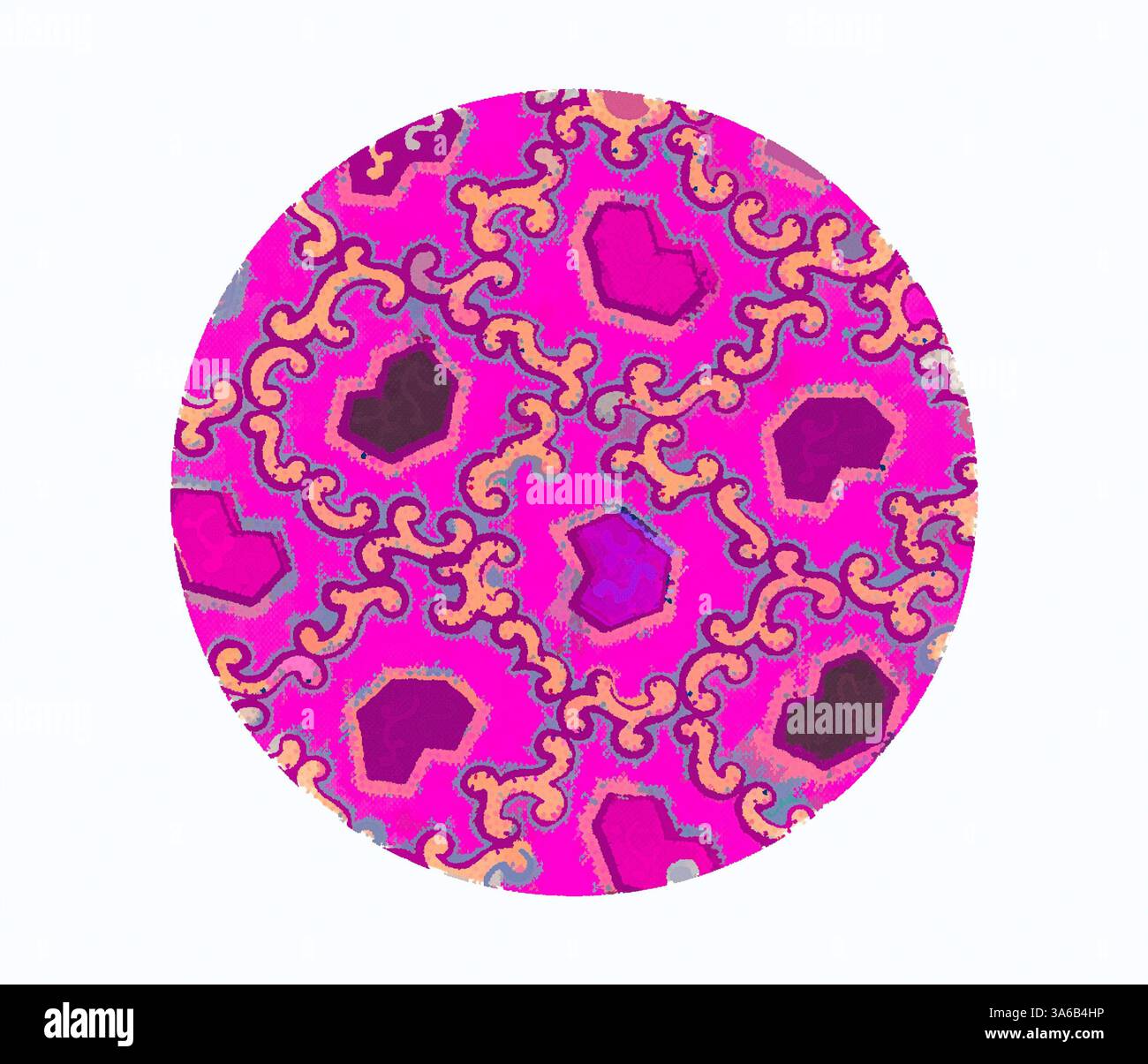 Intertwining shapes in shades of pink hi-res stock photography and ...