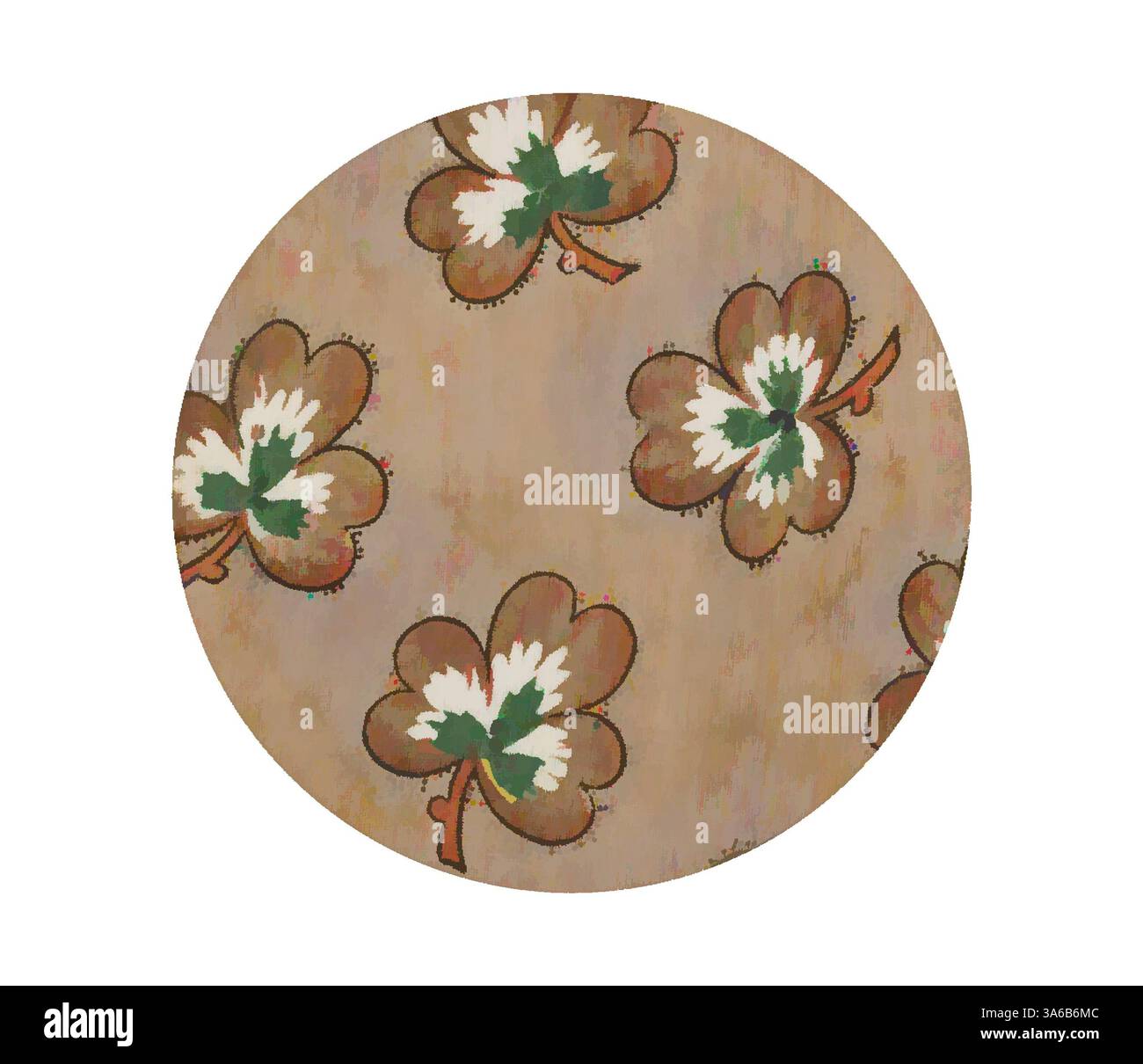 Stylized brown clover leaves hi-res stock photography and images - Alamy