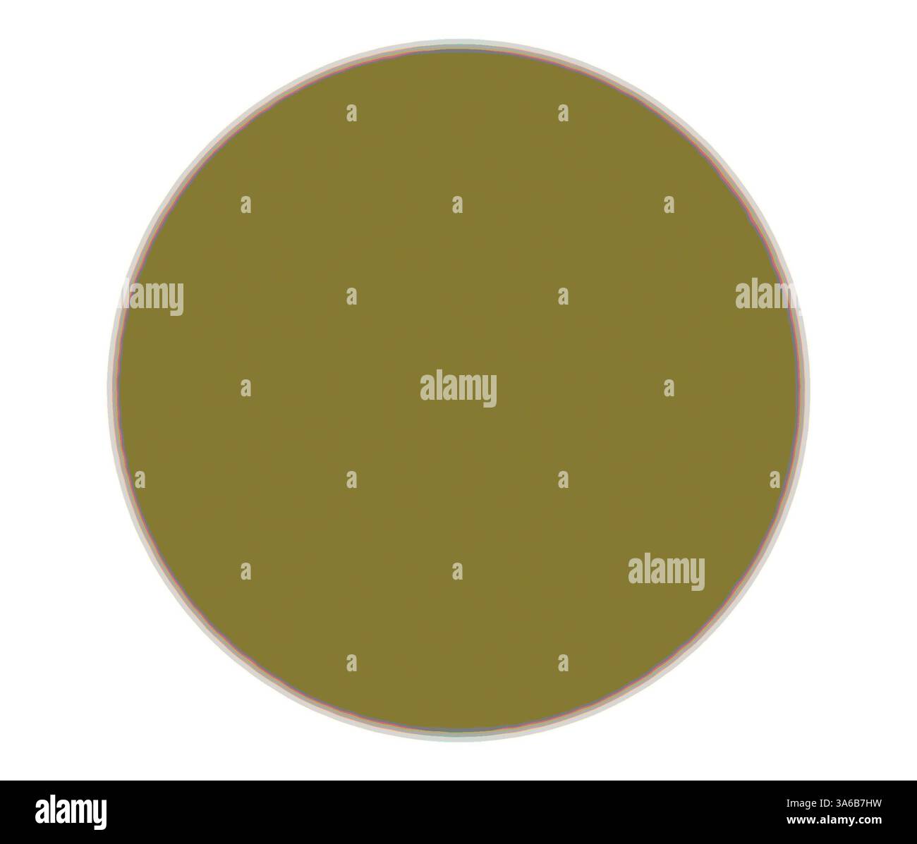 A solid, circular shape filled with an earthy olive green hue ...