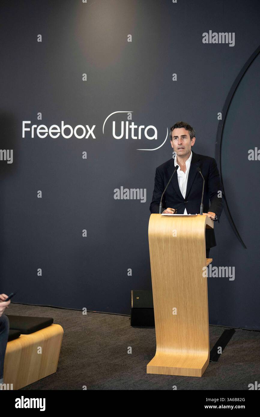 Chief Executive Officer of French telecom group Iliad Thomas Reynaud ...