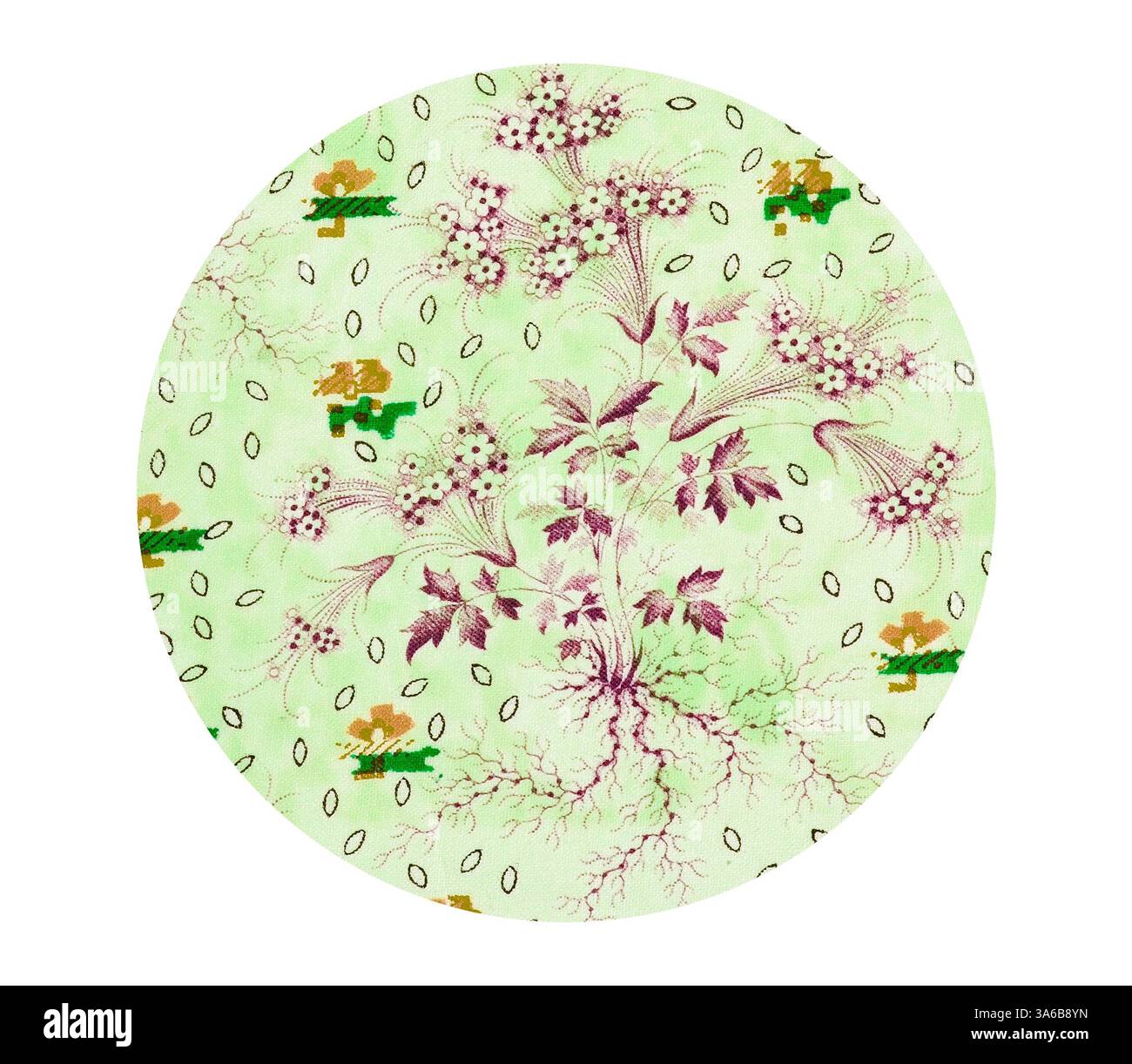 Intertwining floral designs in soft shades of purple hi-res stock ...