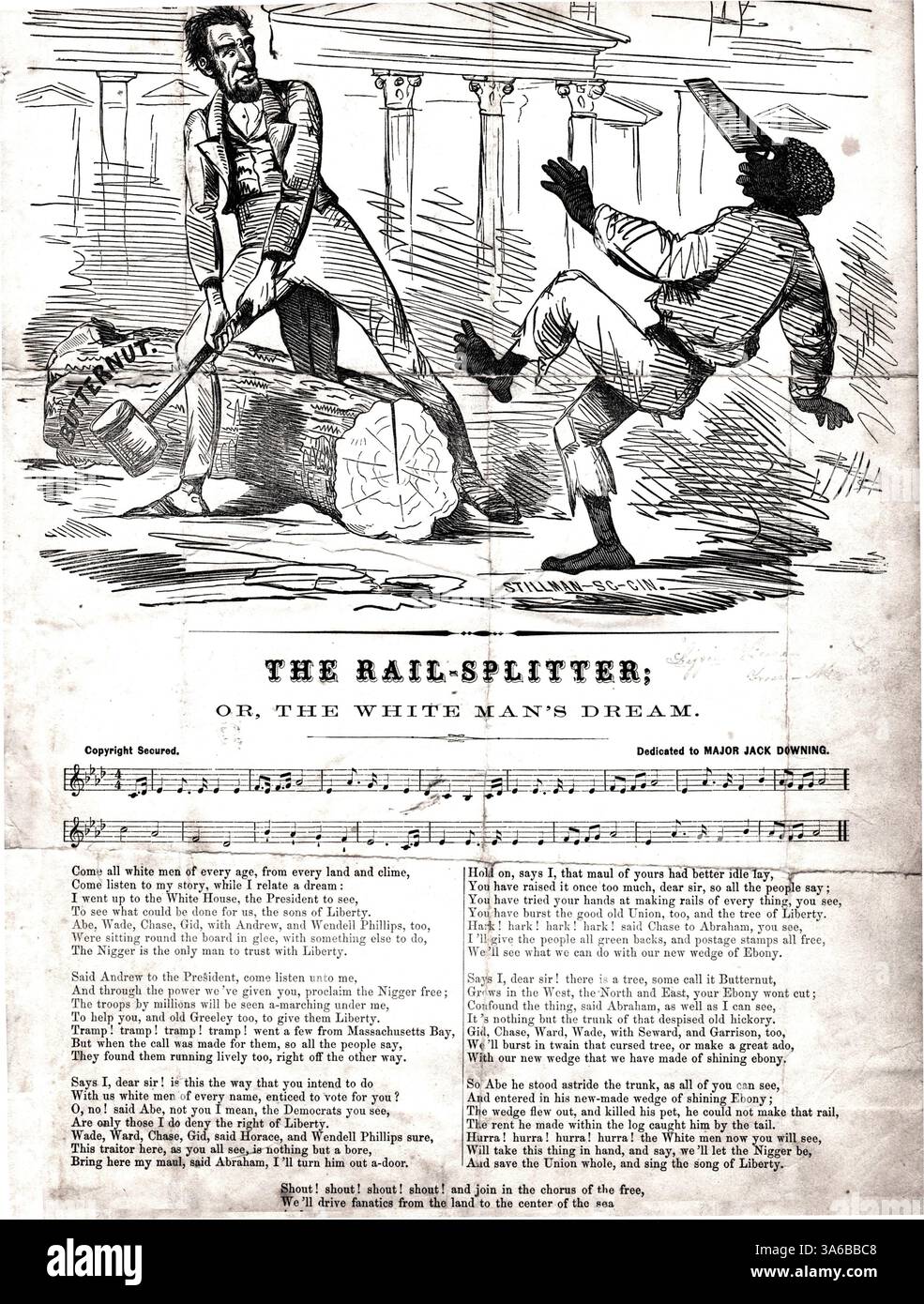 The Rail-Splitters, Broadside song sheet ca. 1864 Stock Photo - Alamy