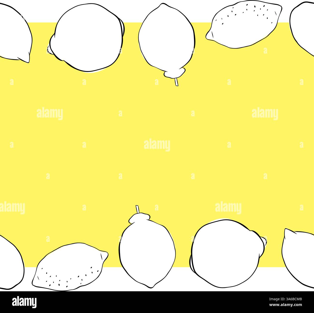 Lemon border hi-res stock photography and images - Alamy