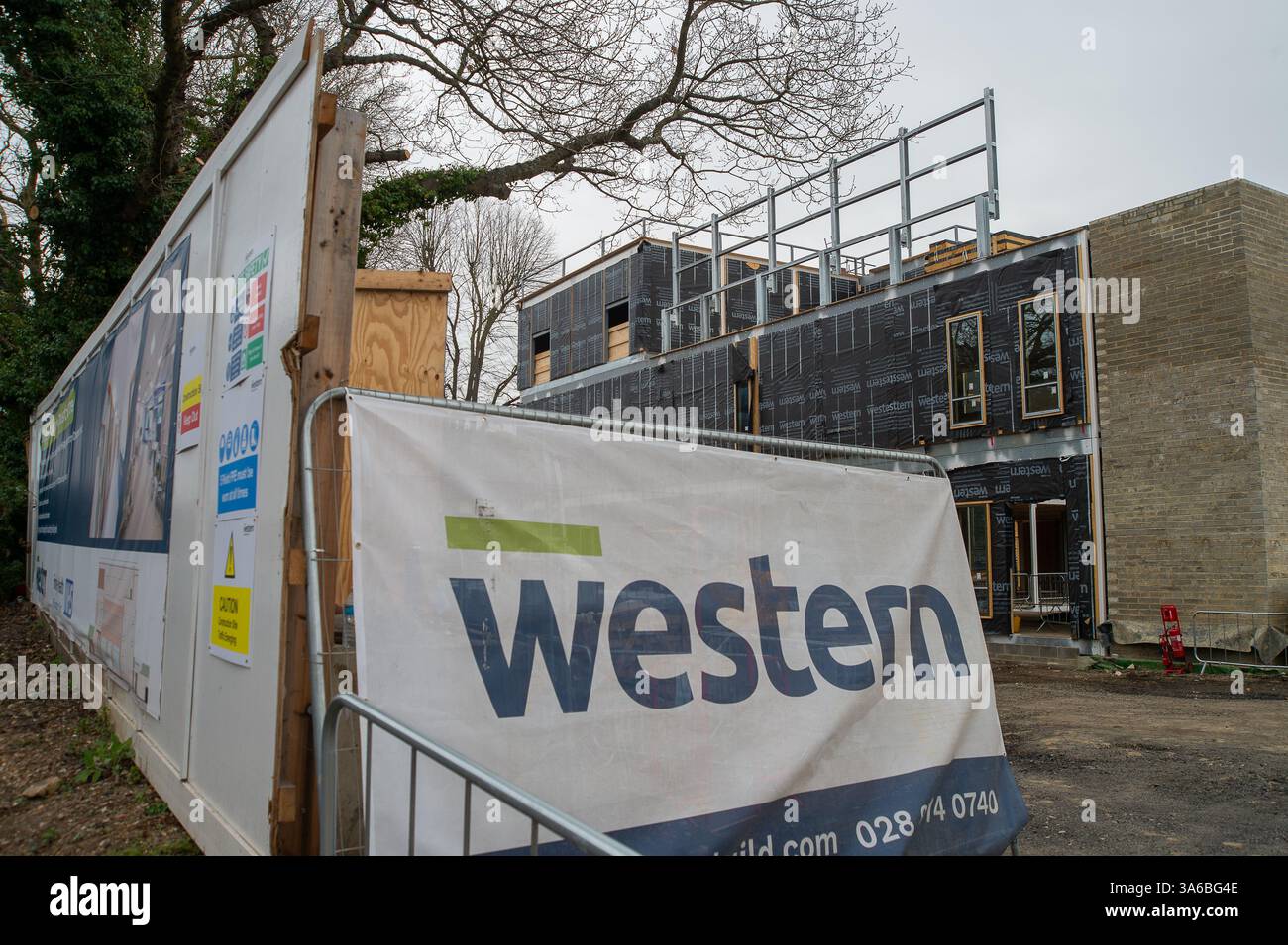 Slough, UK. 25th March, 2025. Construction work is well underway on the ...
