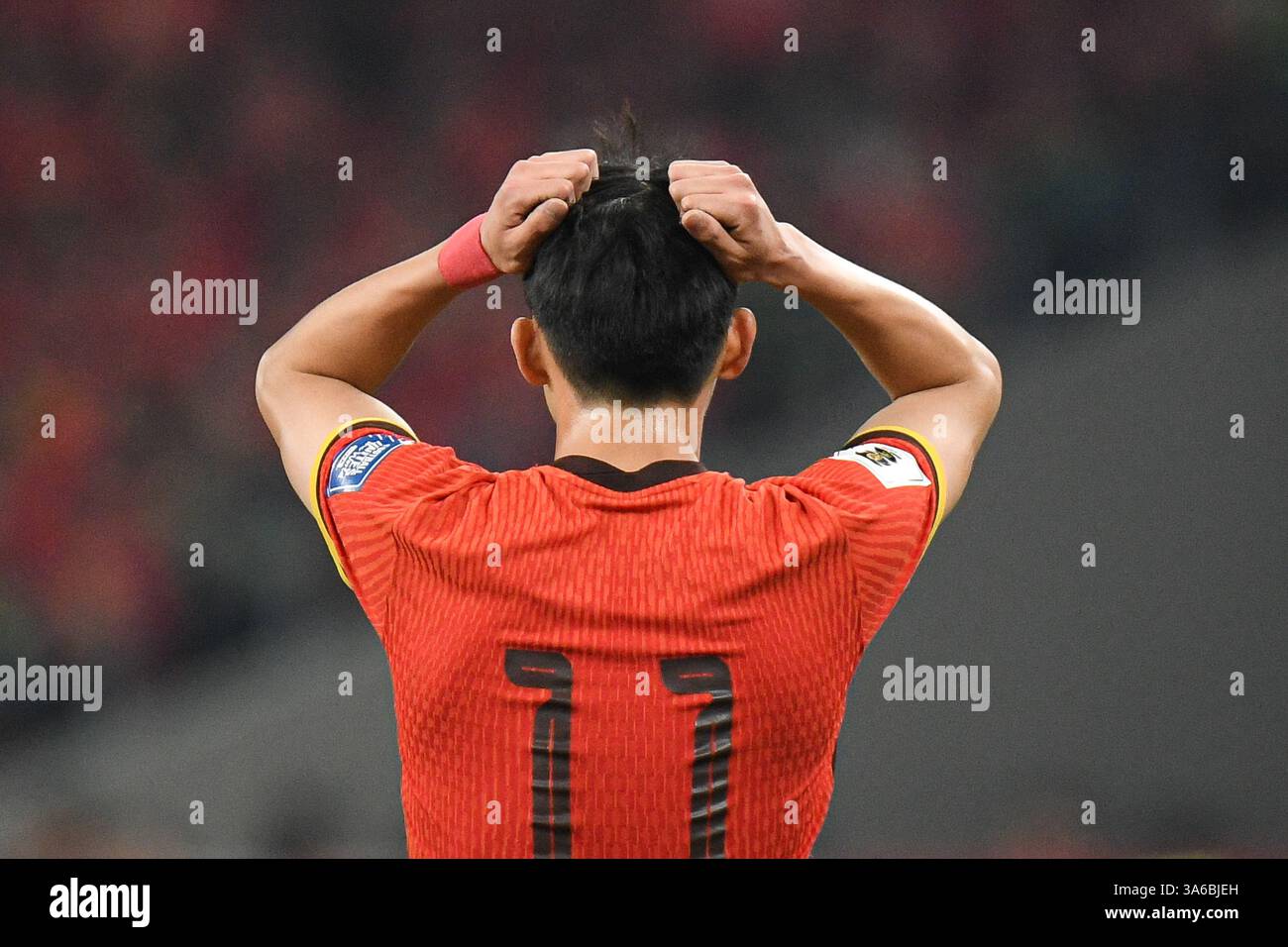 Hangzhou, China. 25 March, 2025. Yudong Wang of China during the China ...