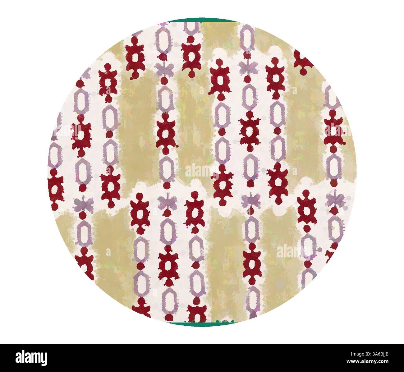 Alternating floral motifs in rich reds hi-res stock photography and ...