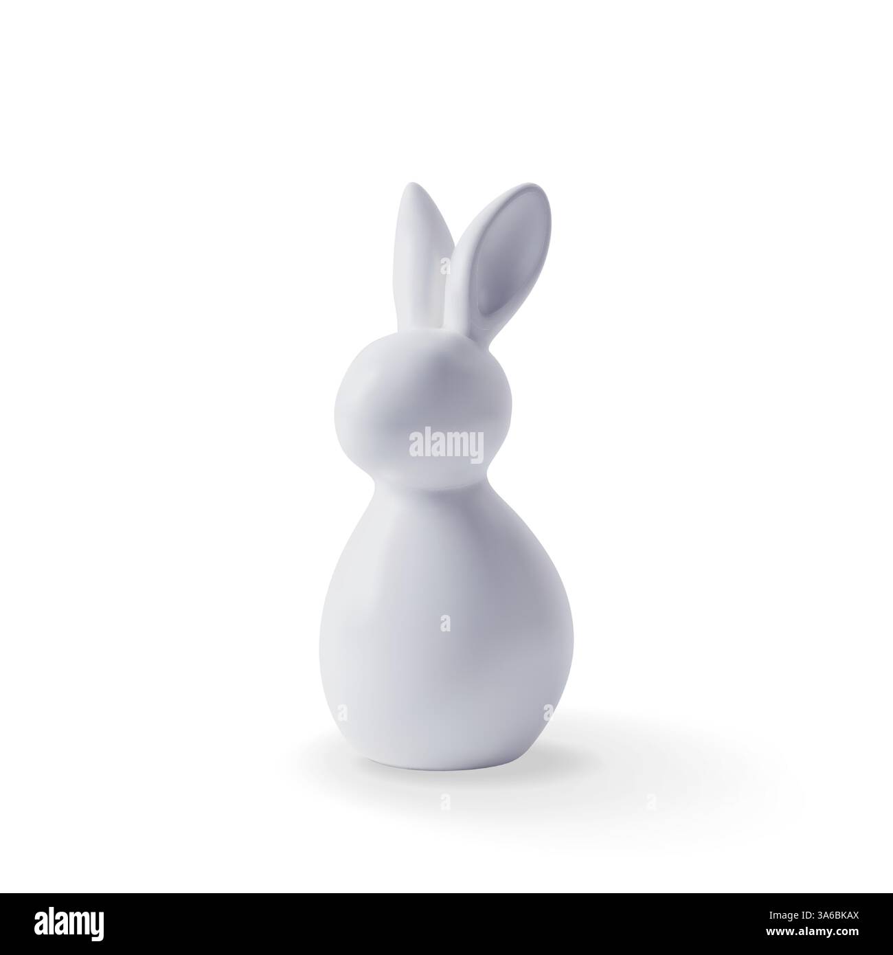 3D white ceramic easter bunny isolated Stock Vector Image & Art - Alamy