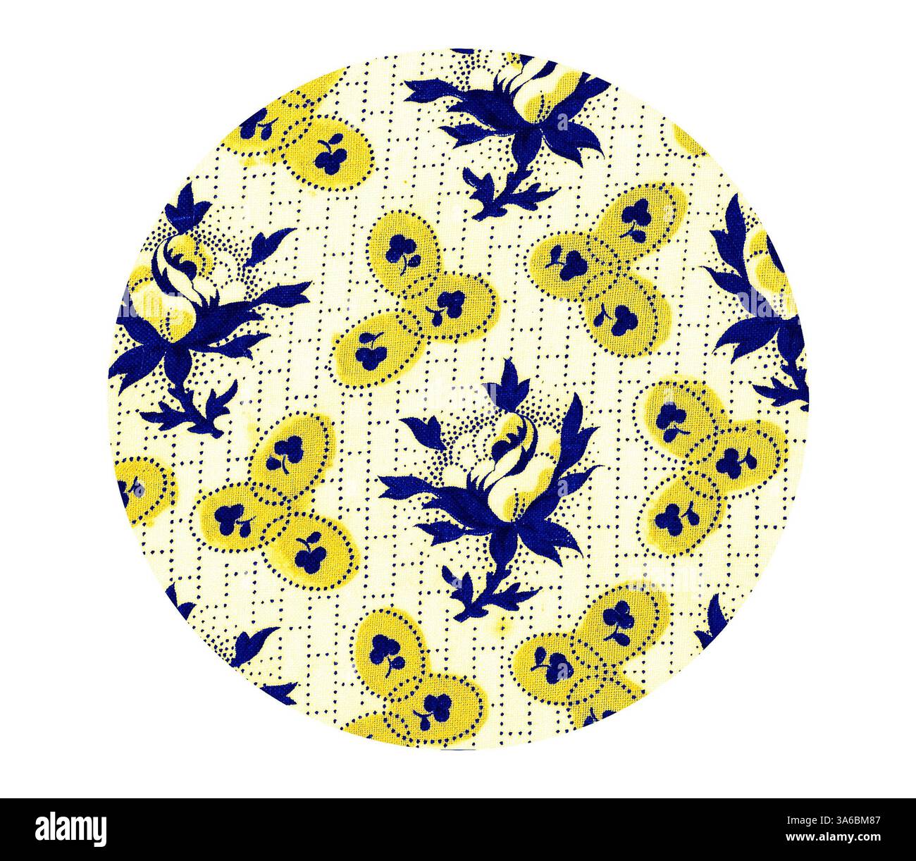 A vibrant floral pattern featuring butterfly motifs in shades of yellow ...